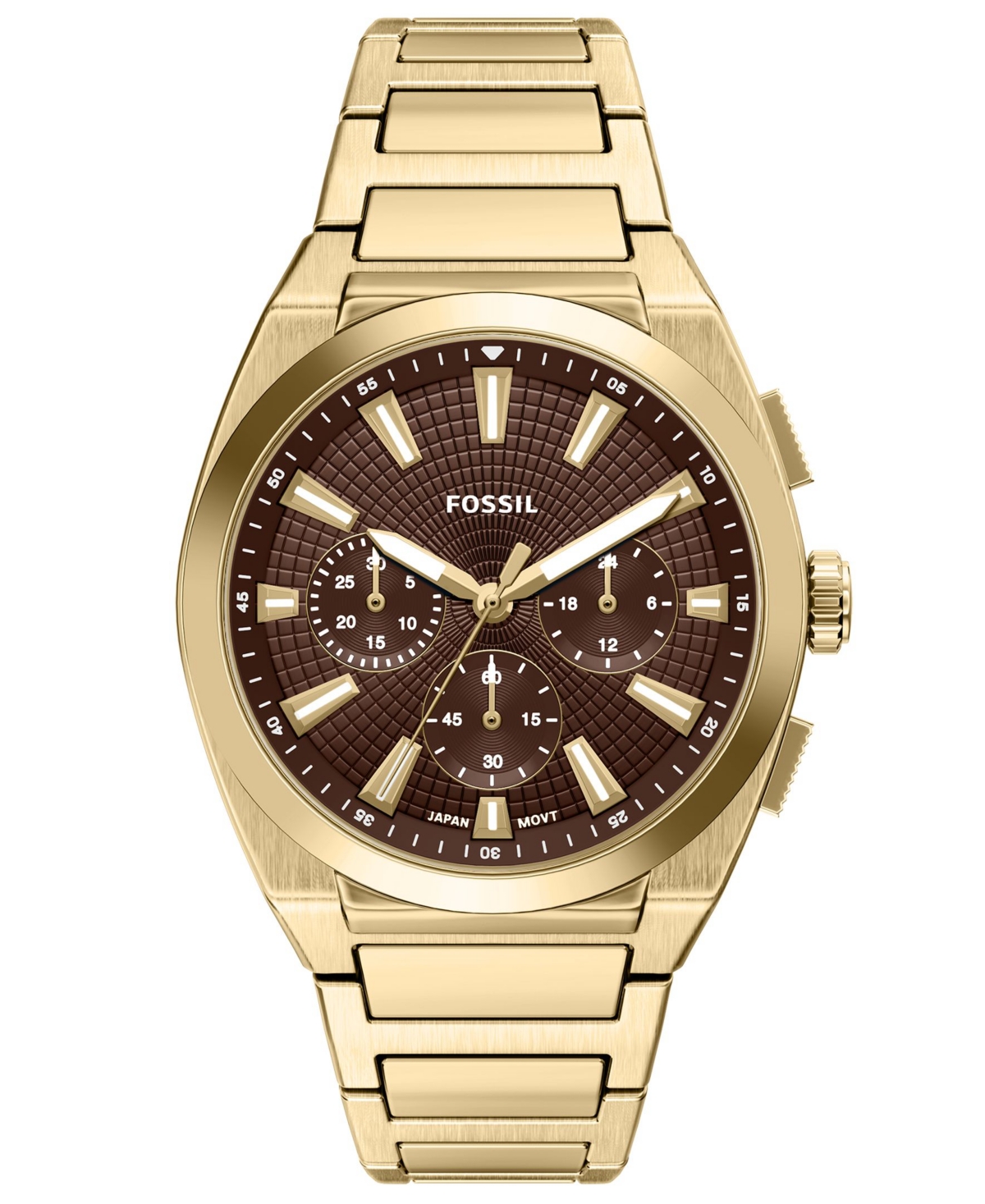 Click here for Fossil Mens Everett Chronograph Gold-Tone Stainles... prices