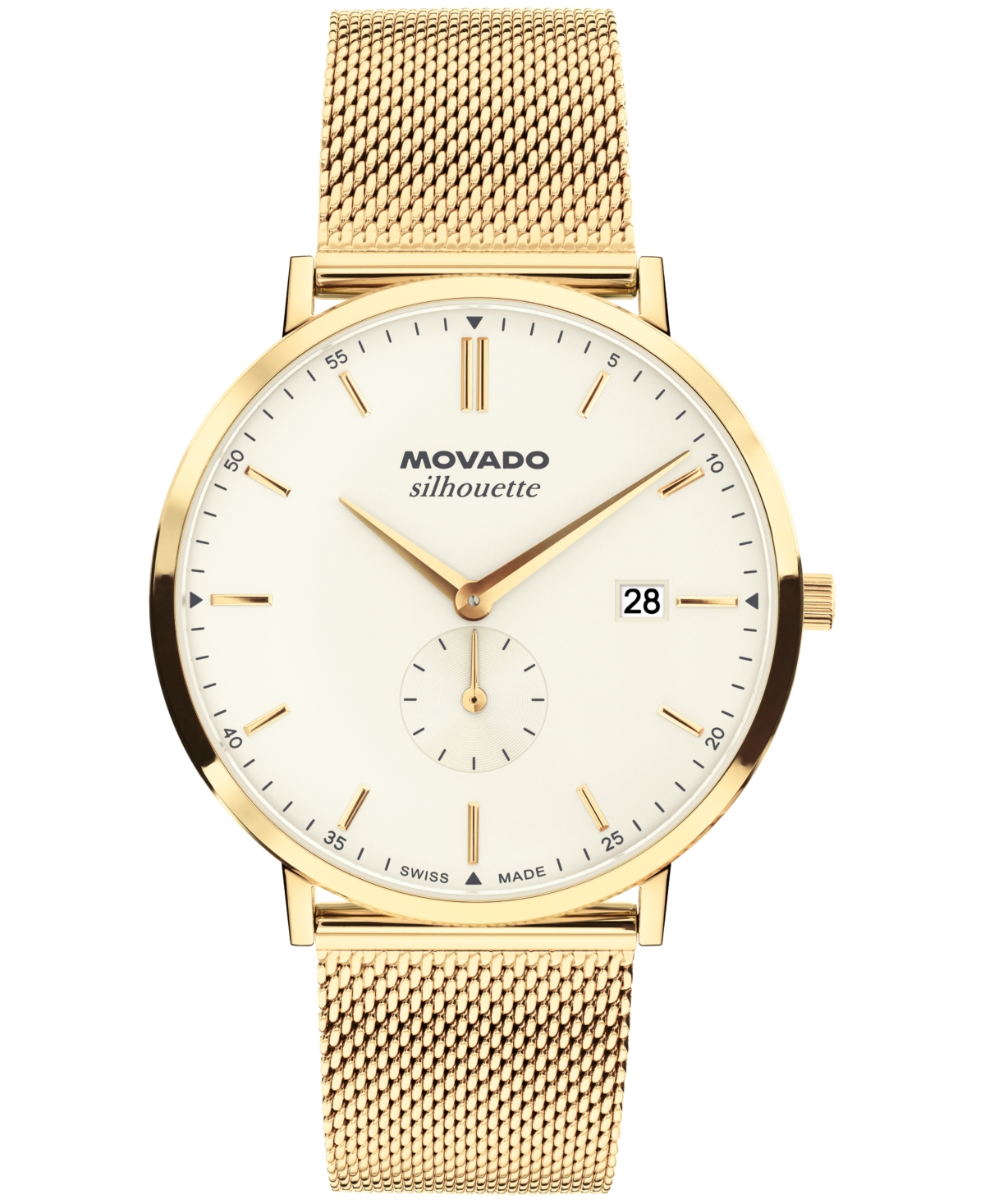 Click here for Movado Mens Silhouette Swiss Quartz Ionic Plated L... prices