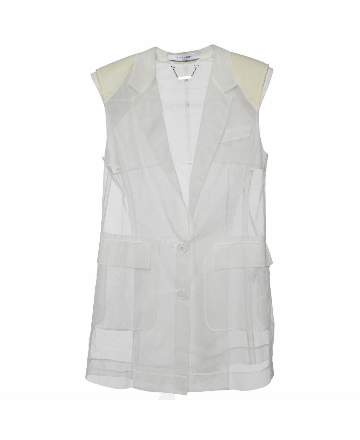 Click here for Pre-Owned Givenchy Womens Mesh Sleeveless Jacket prices