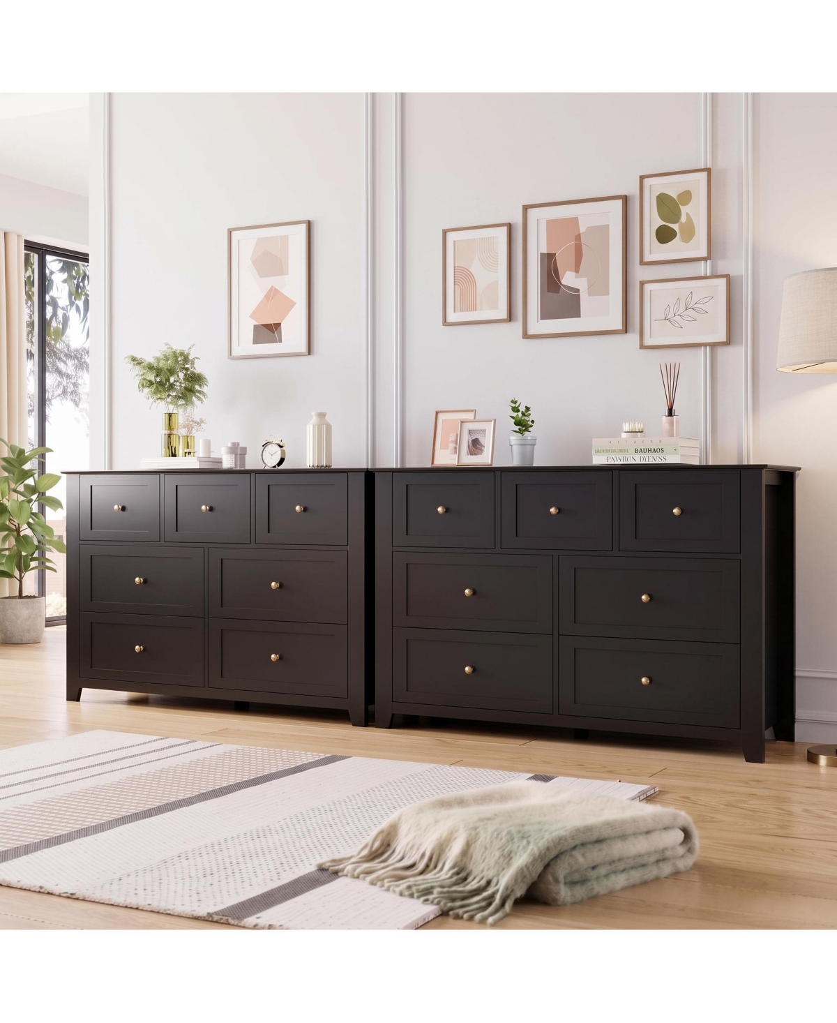 Click here for gaomon 2 Set of 7 Drawers Dresser for Bedroom  54... prices