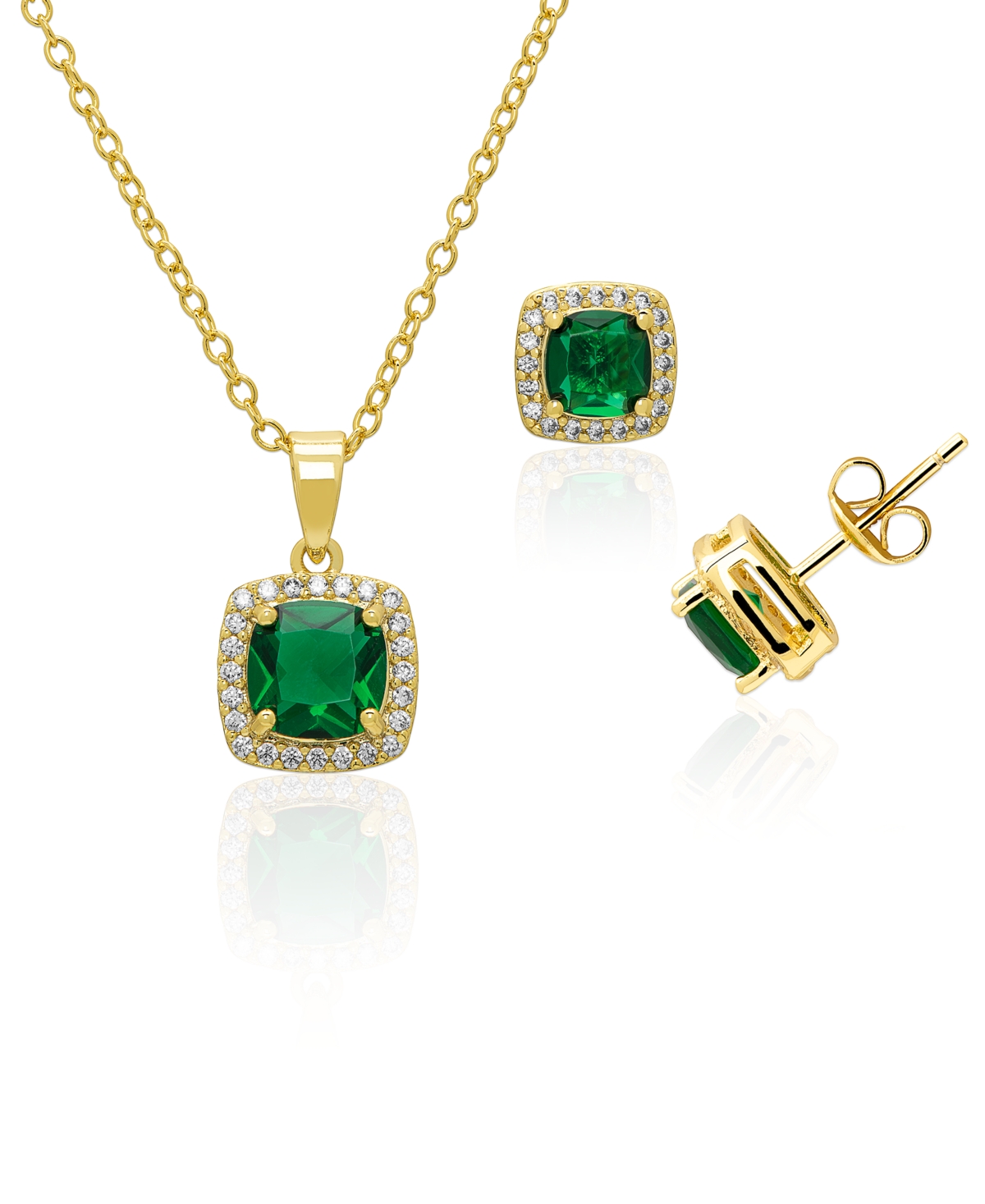 Click here for Macys Simulated Cubic Zirconia Cushion Halo Pendan... prices
