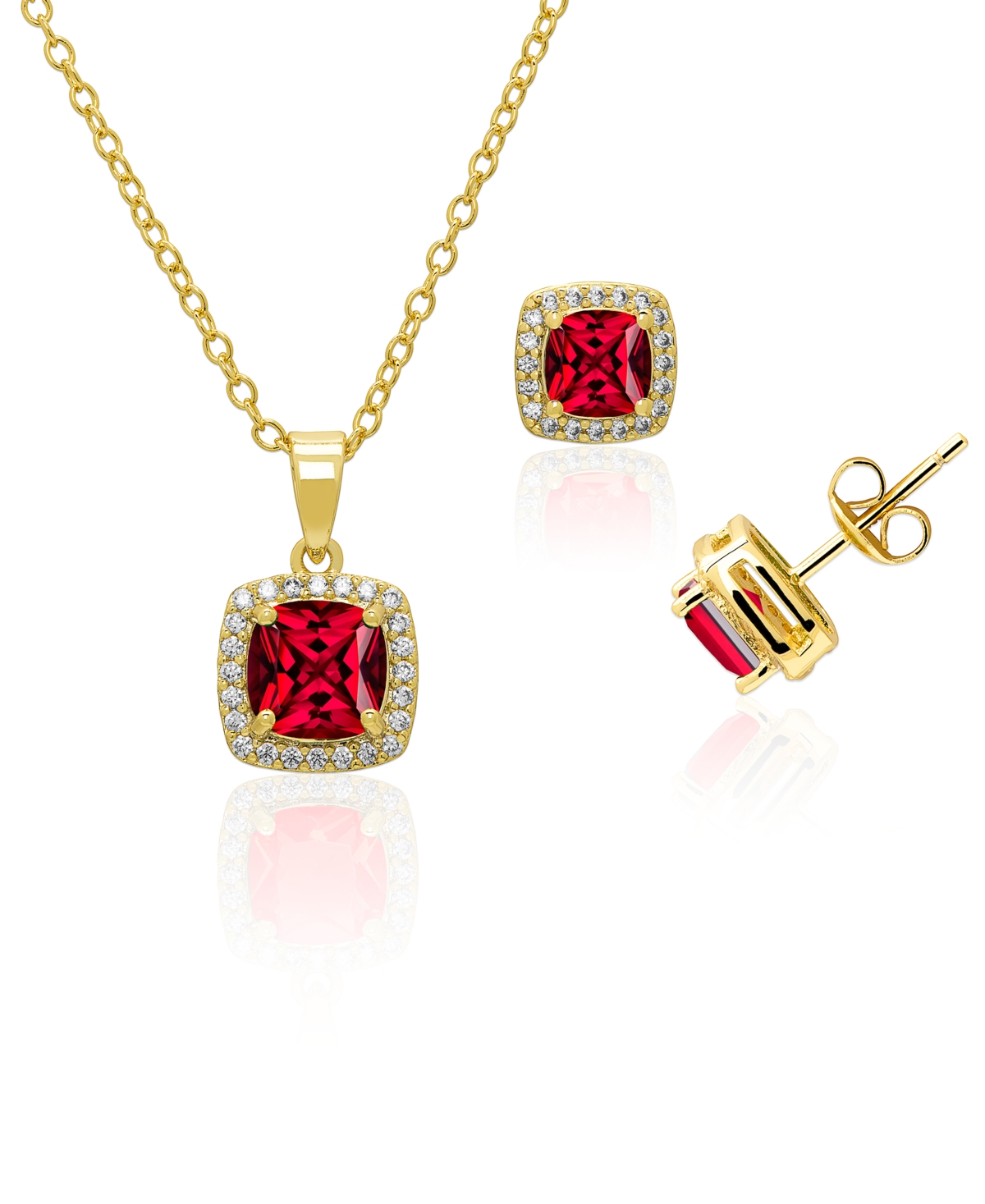 Click here for Macys Simulated Cubic Zirconia Cushion Halo Pendan... prices