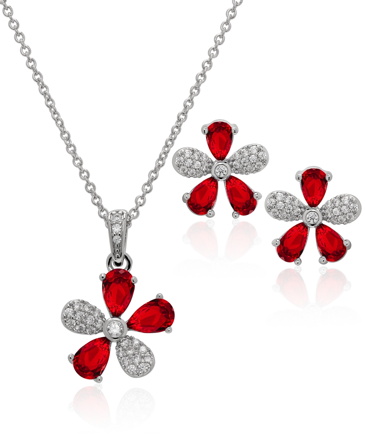 Click here for Macys Simulated Cubic Zirconia Flower Pendant Neck... prices