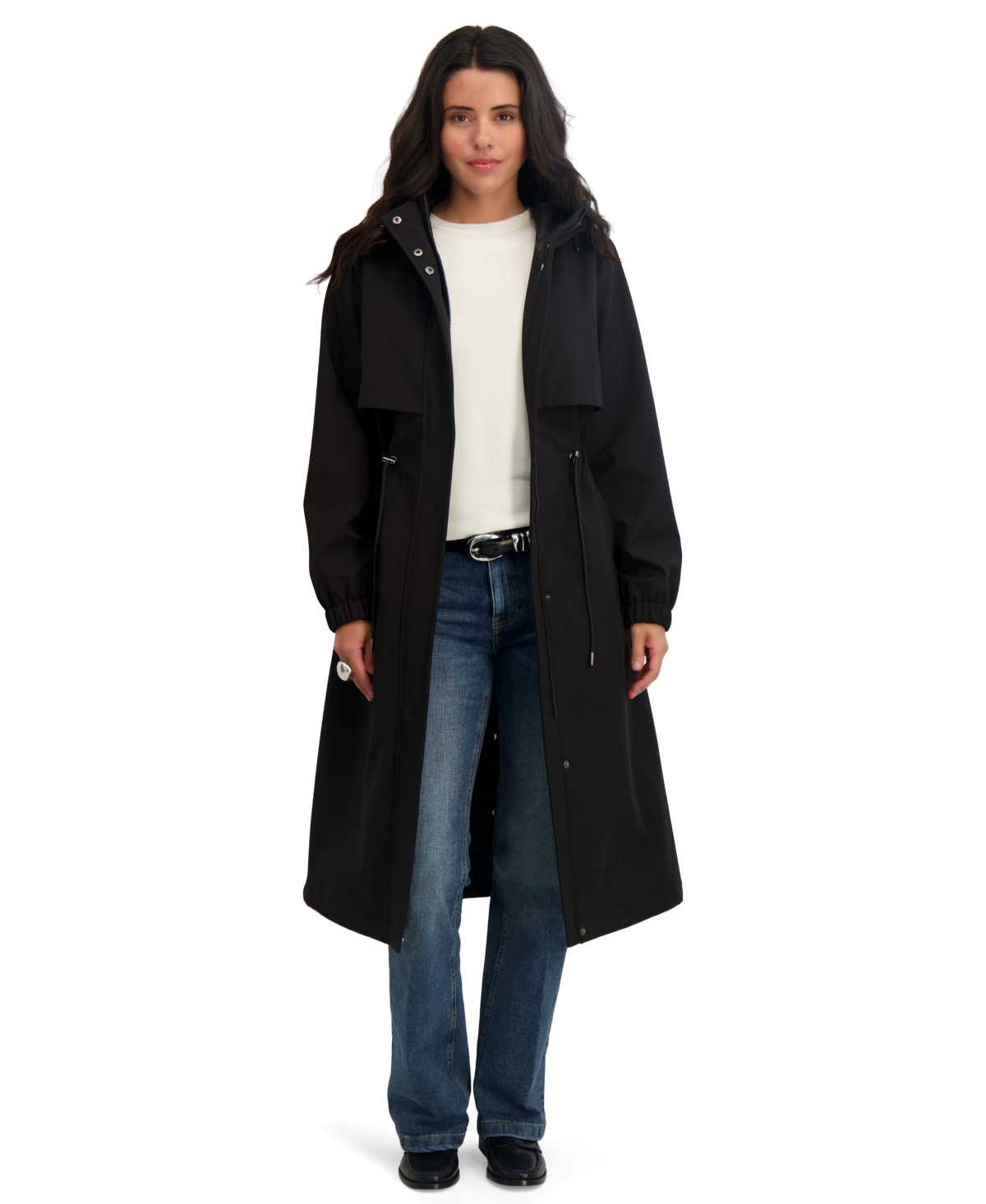 Click here for Tahari Womens Maxi Anorak Coat - Black prices