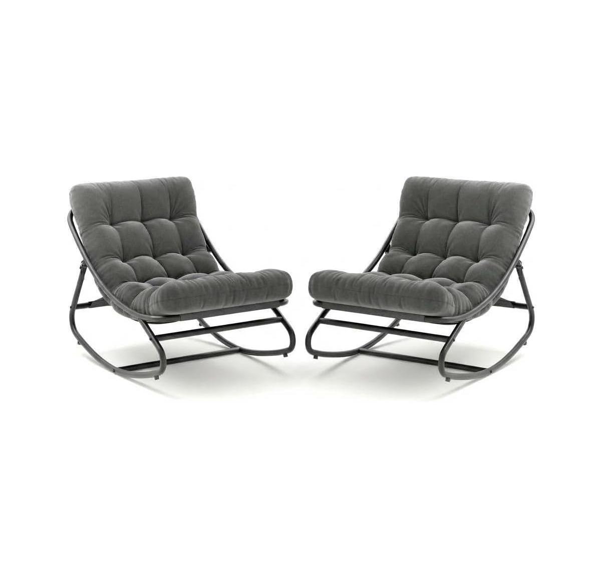 Click here for gaomon 2 Piece Oversized Papasan Rocking Chair  45... prices