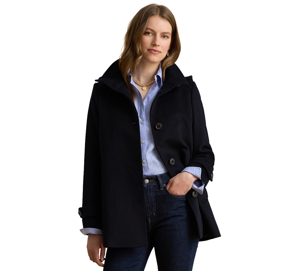 Click here for Lauren Ralph Lauren Womens Icon Hooded A-Line Coat... prices