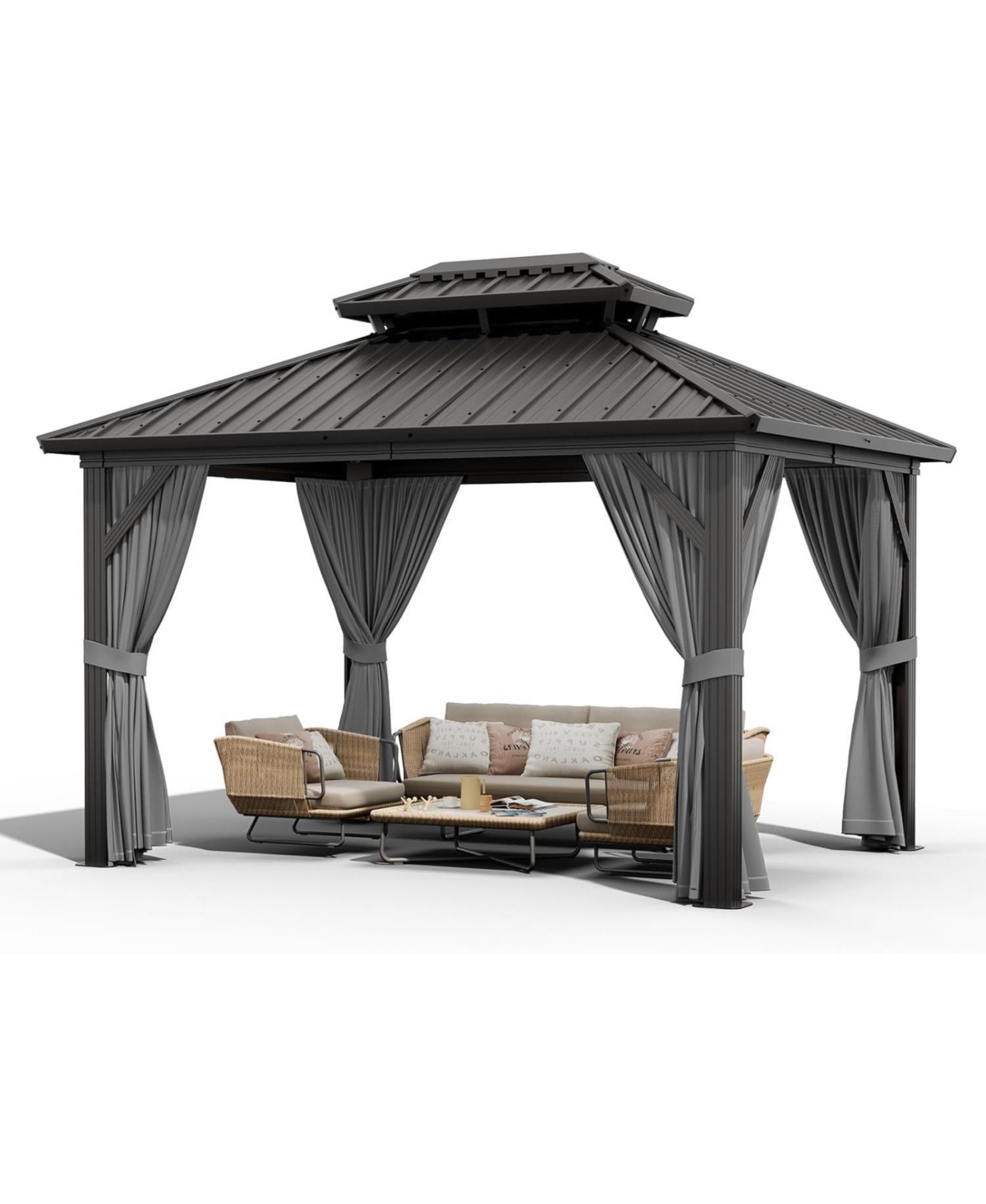 Click here for gaomon 10x12 Ft Elegant Outdoor Gazebo with Hardto... prices