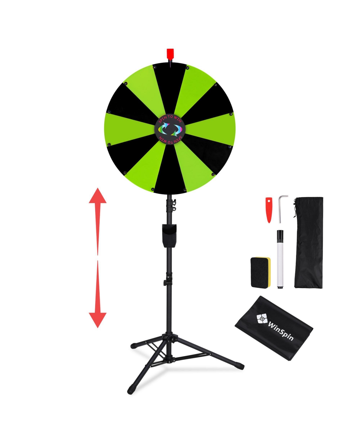 Click here for WinSpin 24 Display Prize Wheel Black and Green Diy... prices