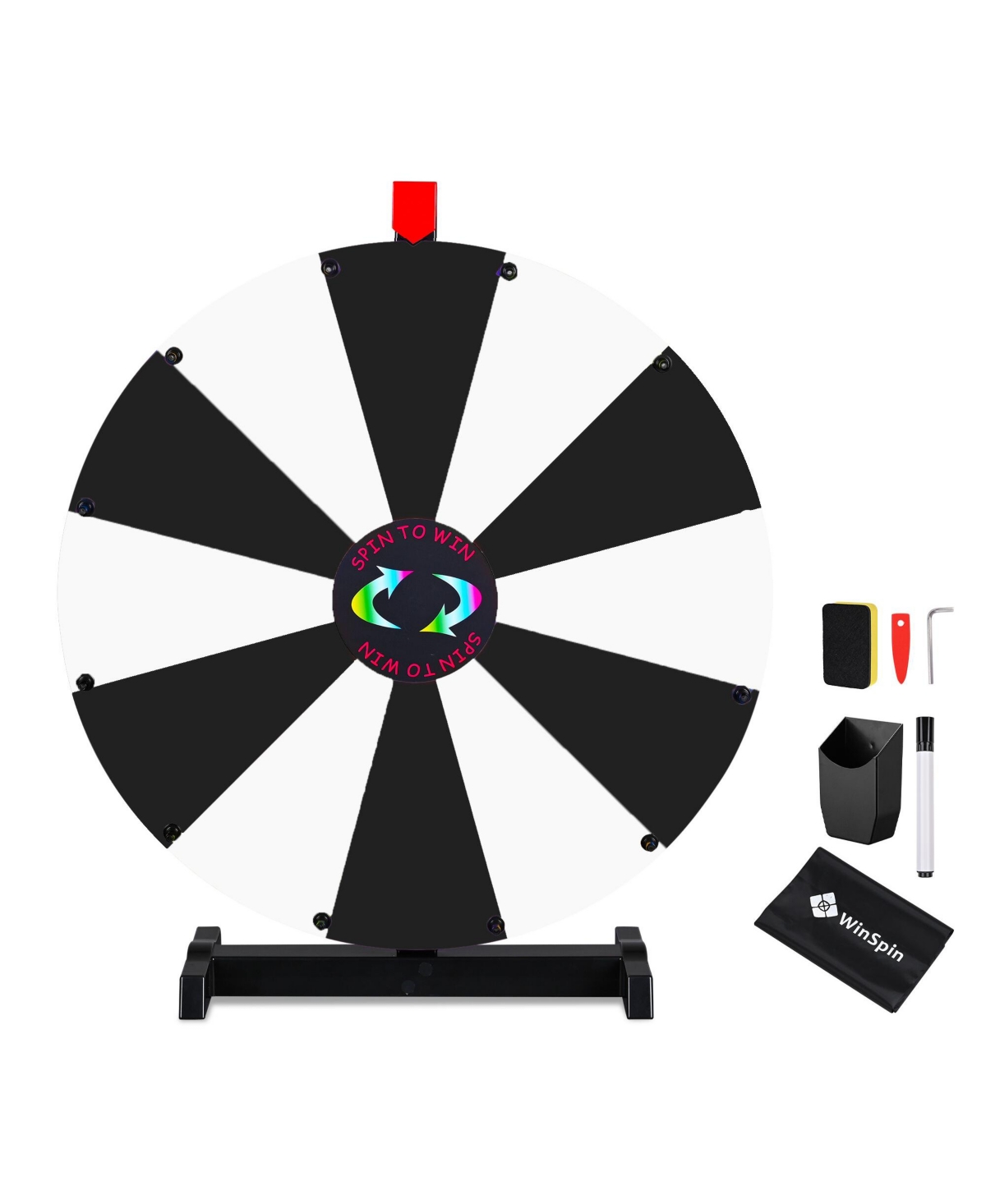 Click here for WinSpin 24 Pop Up Display Tabletop Prize Wheel Bla... prices