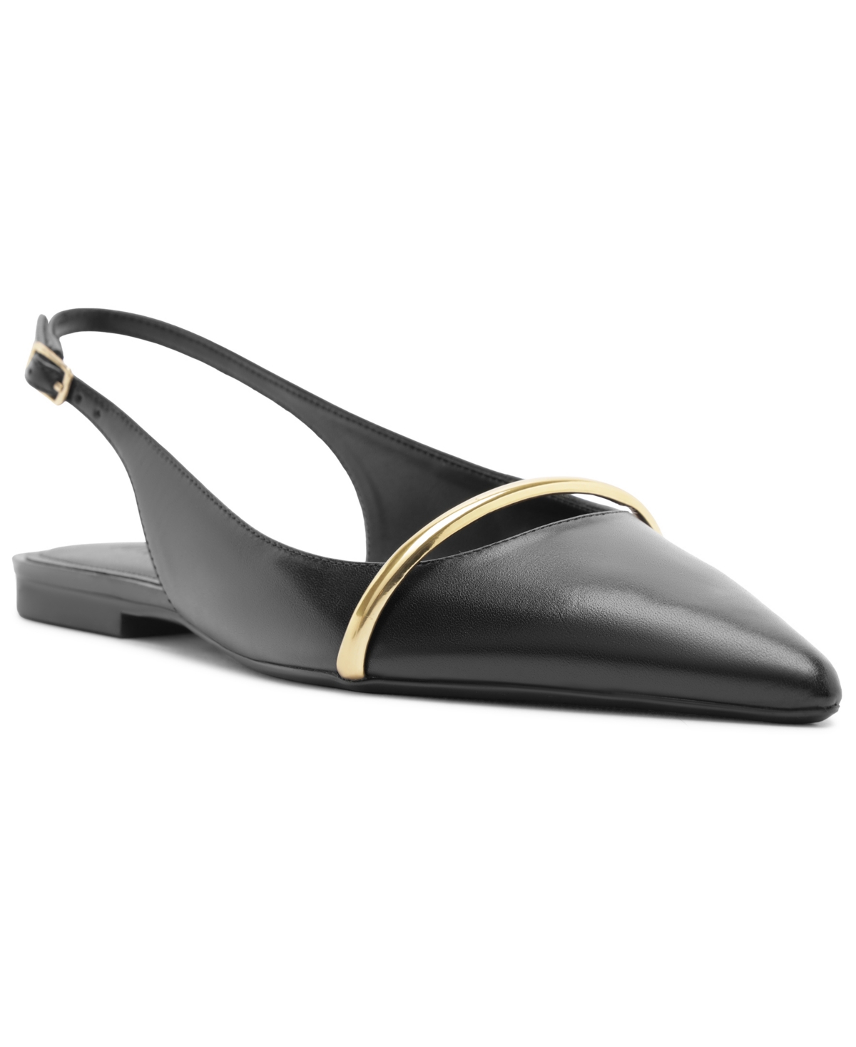 Click here for Arezzo Womens Margaret Buckle Ballet Flats - Black prices