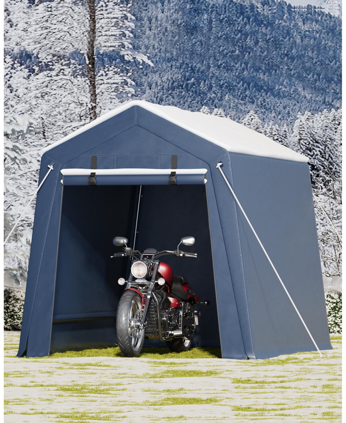 Click here for homfan 6x6 ft Motorcycle Shelter  Galvanized Steel... prices
