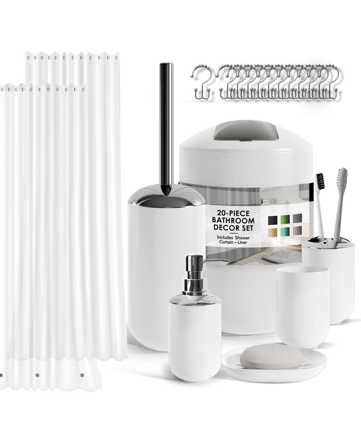 Click here for 9 Piece Complete Bathroom Set - White prices