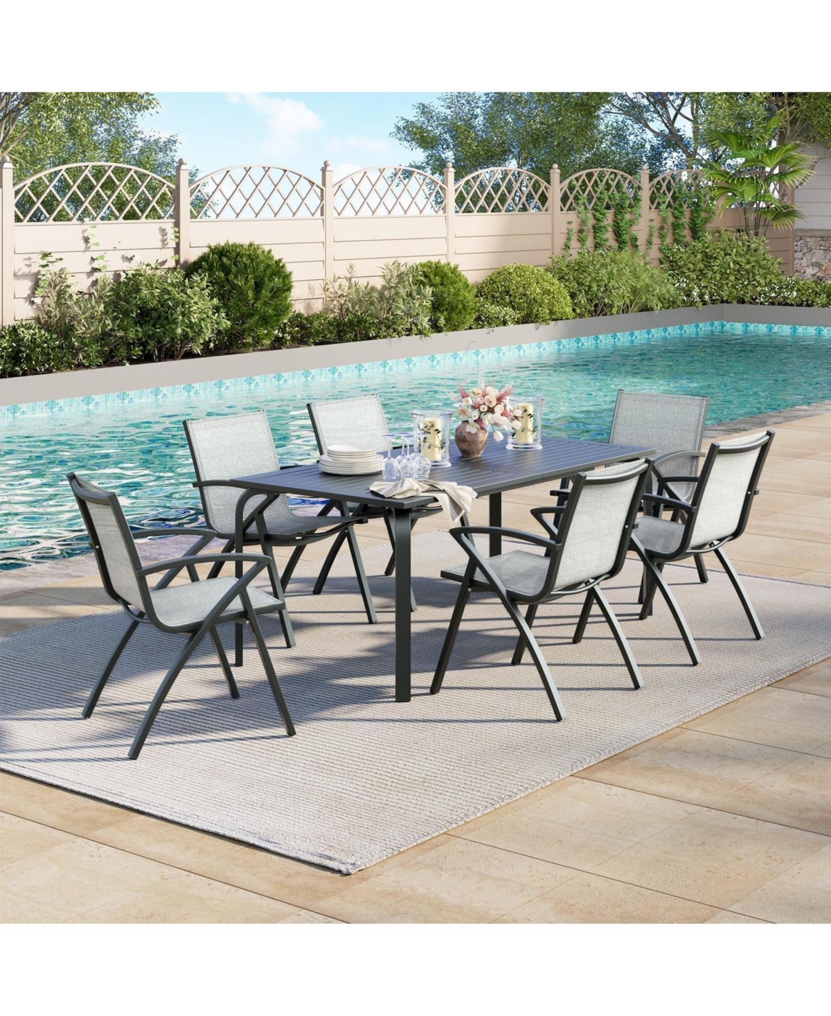 Click here for gaomon 7-Piece Patio Dining Table Sets for 6  Outd... prices