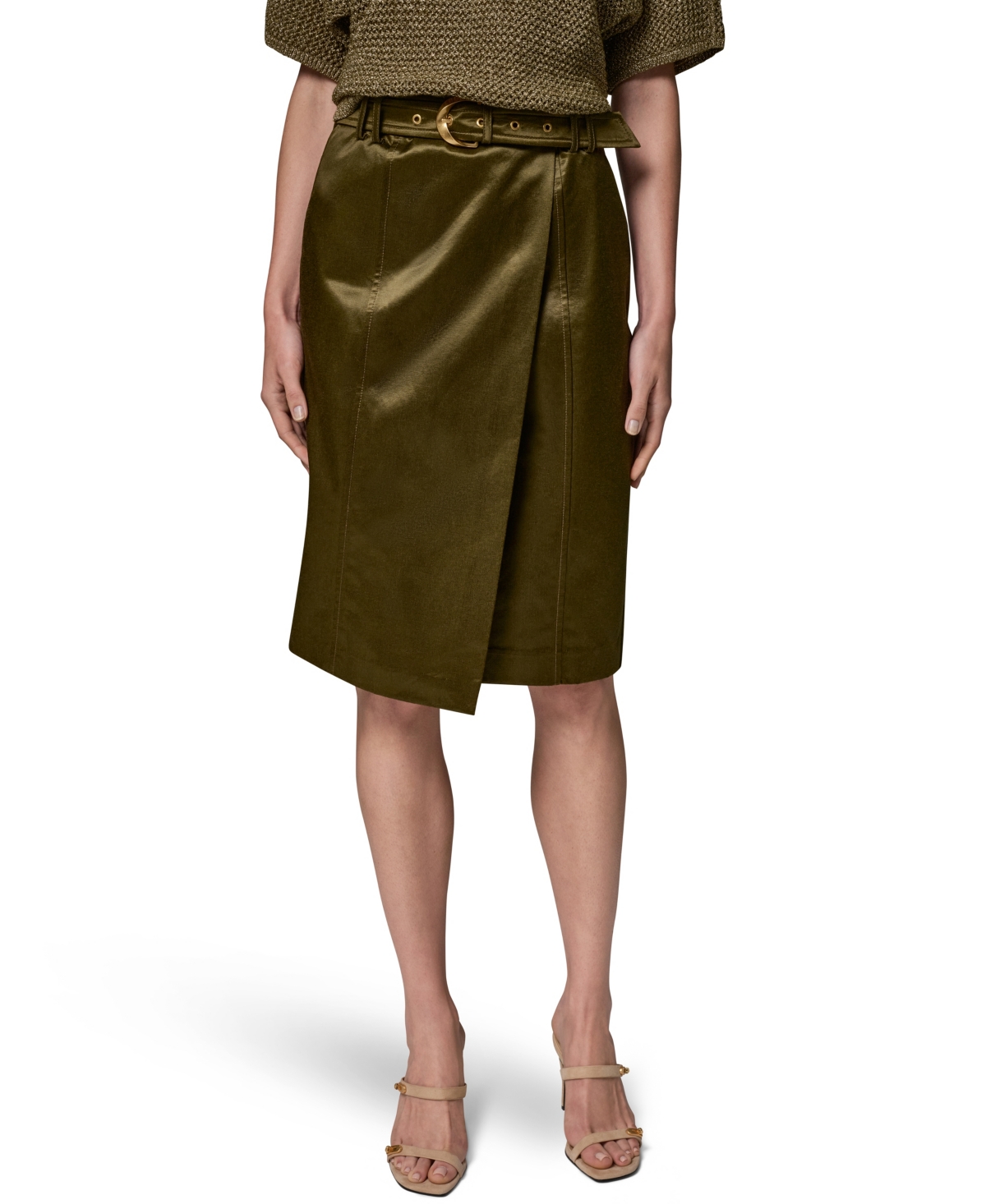 Click here for Donna Karan New York Womens Glazed Cotton Belted S... prices