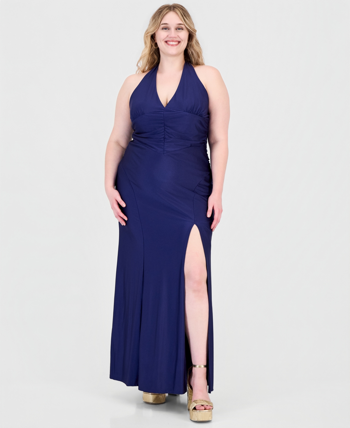 Click here for Emerald Sundae Plus Size Halter Bodycon Maxi Dress... prices