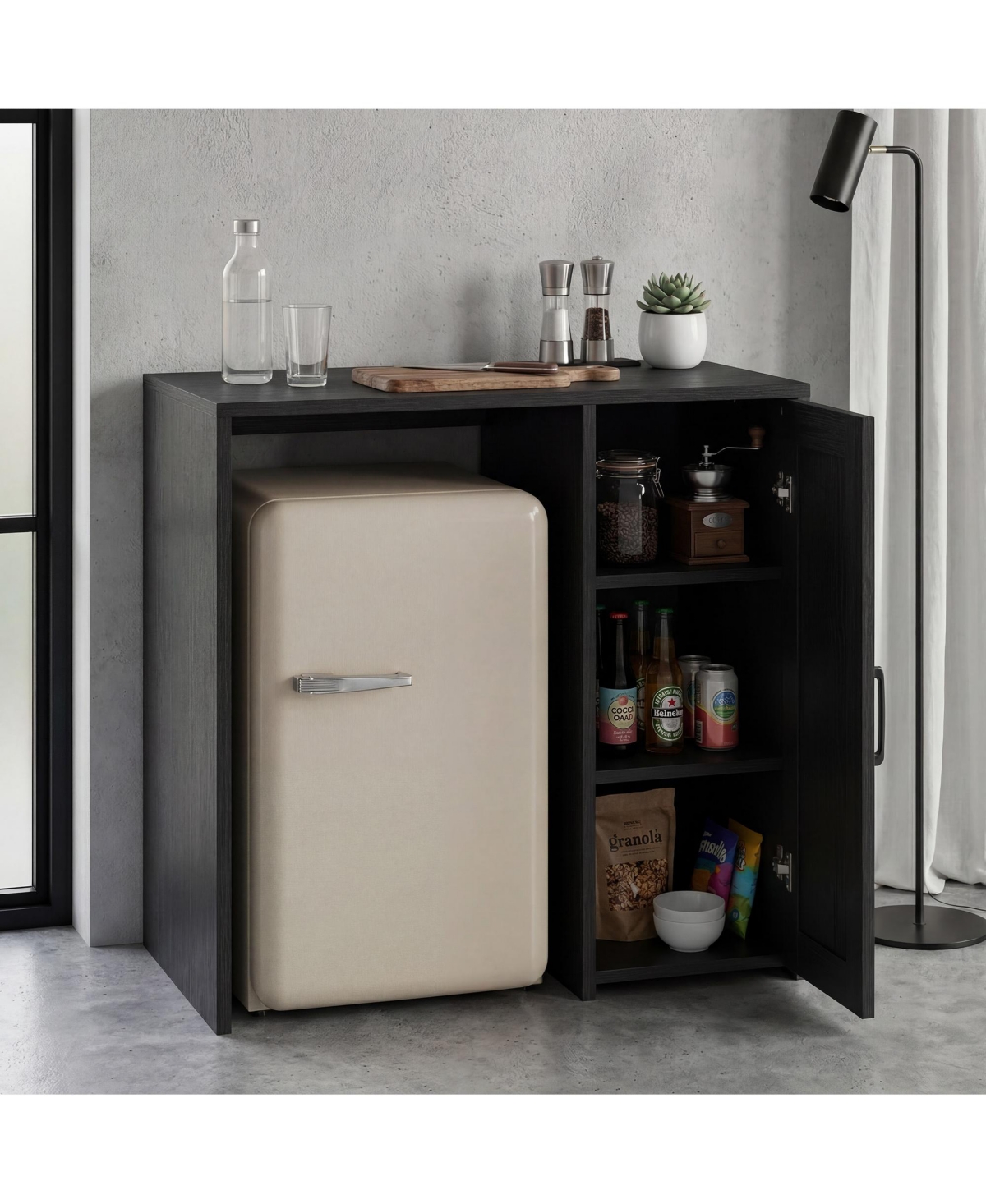 Click here for gaomon 37.4 Mini Fridge Cabinet Barn Door Outlet S... prices