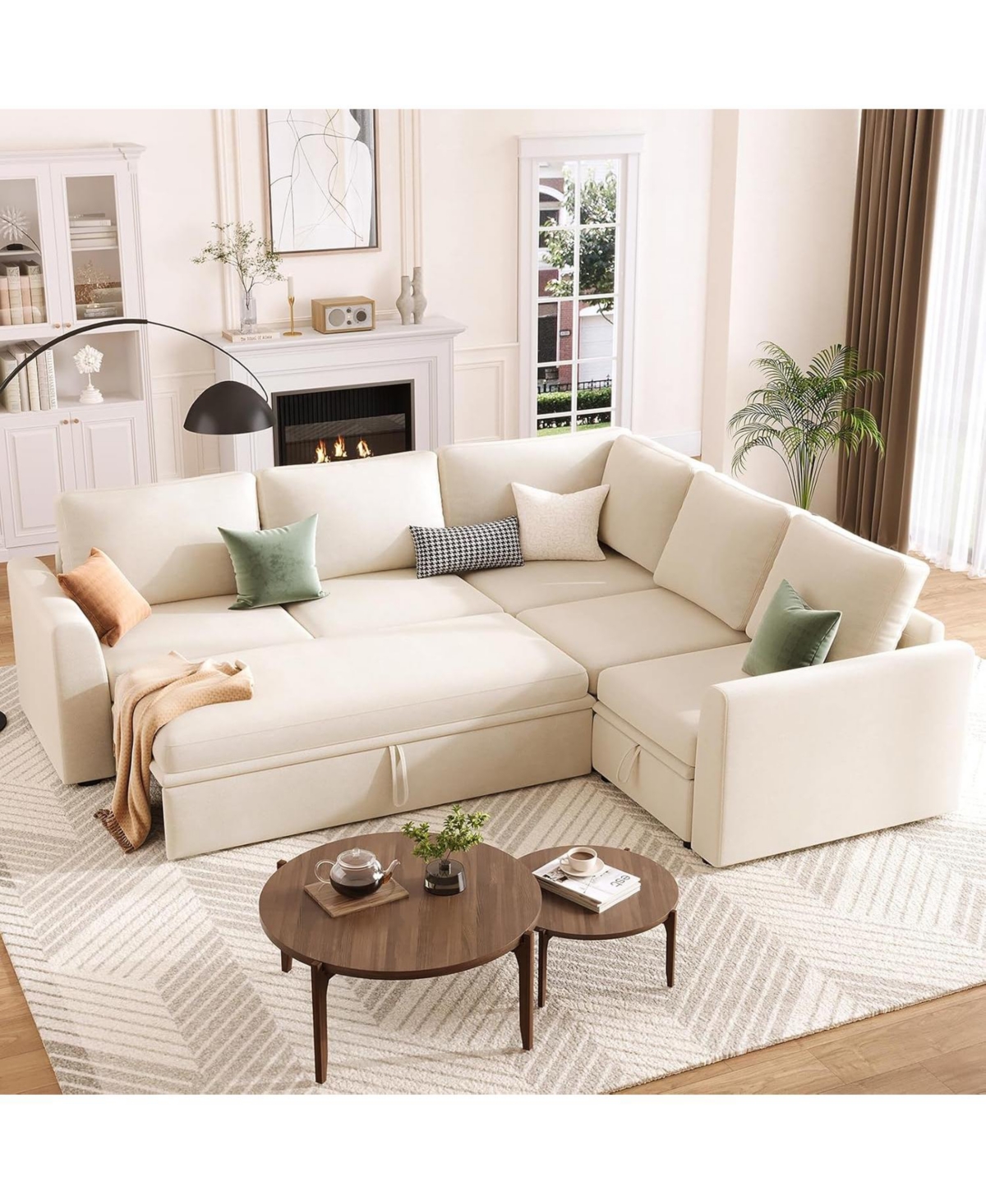 Click here for gaomon Sectional Sleeper Sofa with Pull Out Bed  C... prices