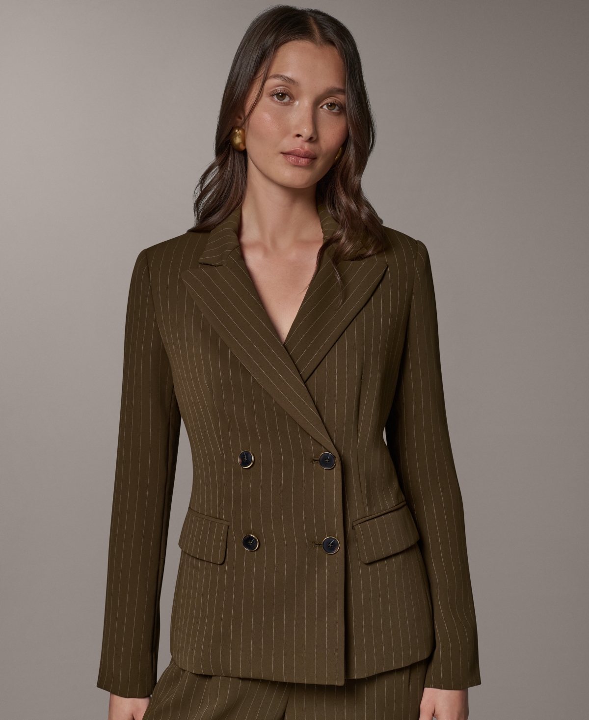 Click here for Donna Karan New York Womens Notch Lapel Collar Bla... prices