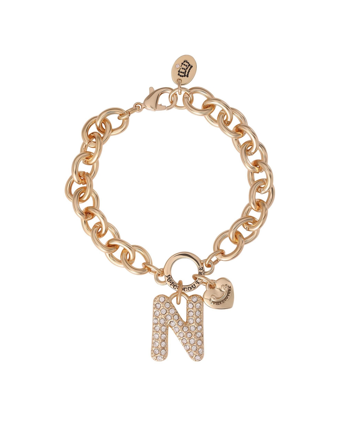 Click here for Juicy Couture Pave Initial Charm Bracelet - 7.5 Go... prices