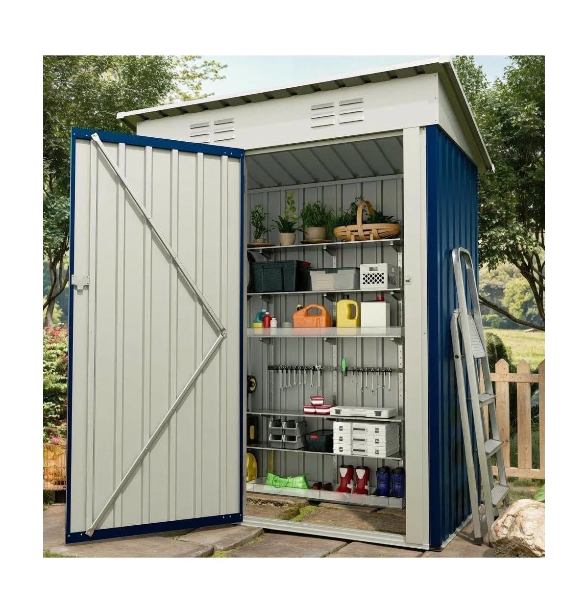 Click here for gaomon 5x3 feet Outdoor Storage Shed  67 Cubic Fee... prices