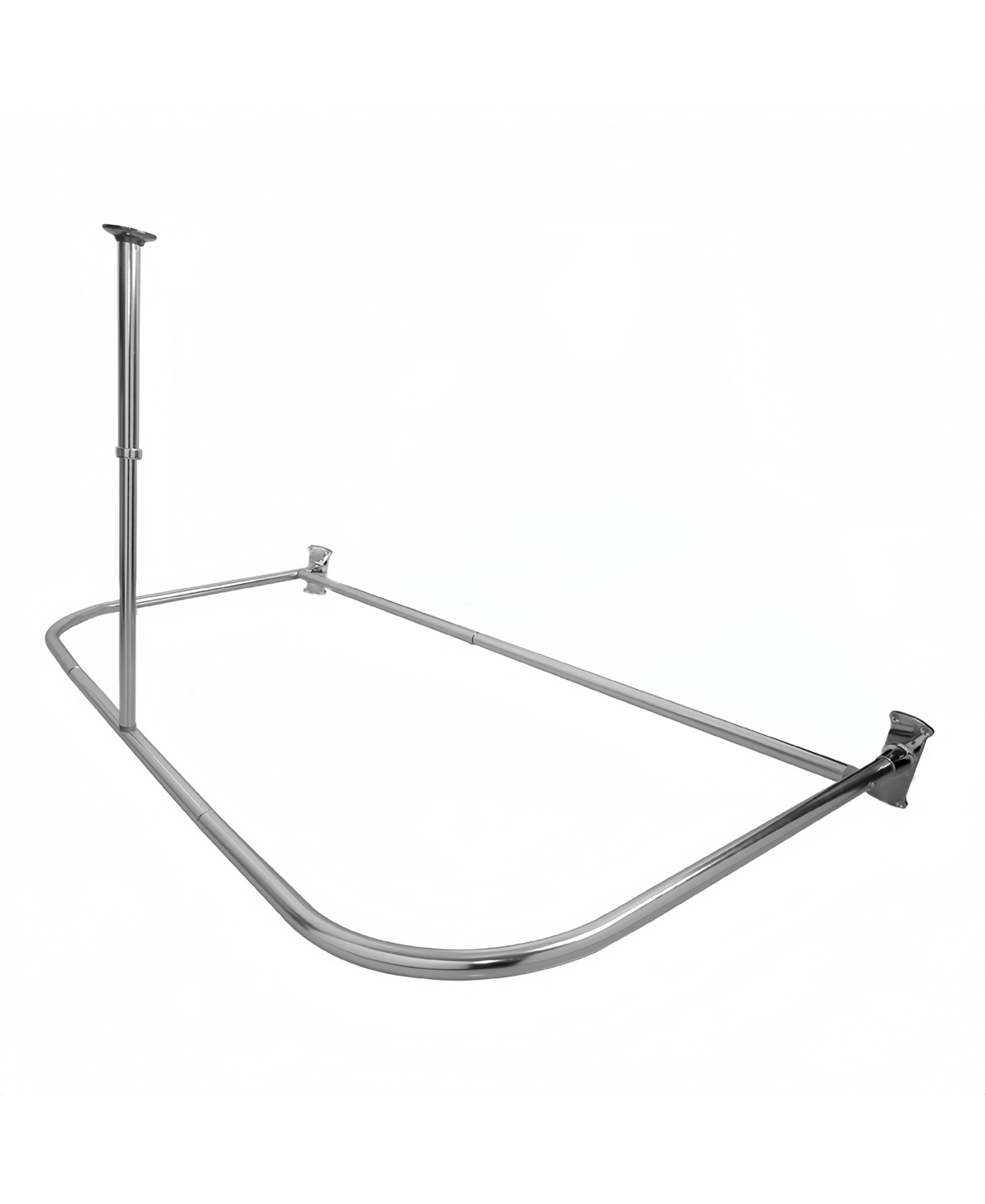 Click here for Utopia Alley D-Shaped Shower Rod with Ceiling Supp... prices