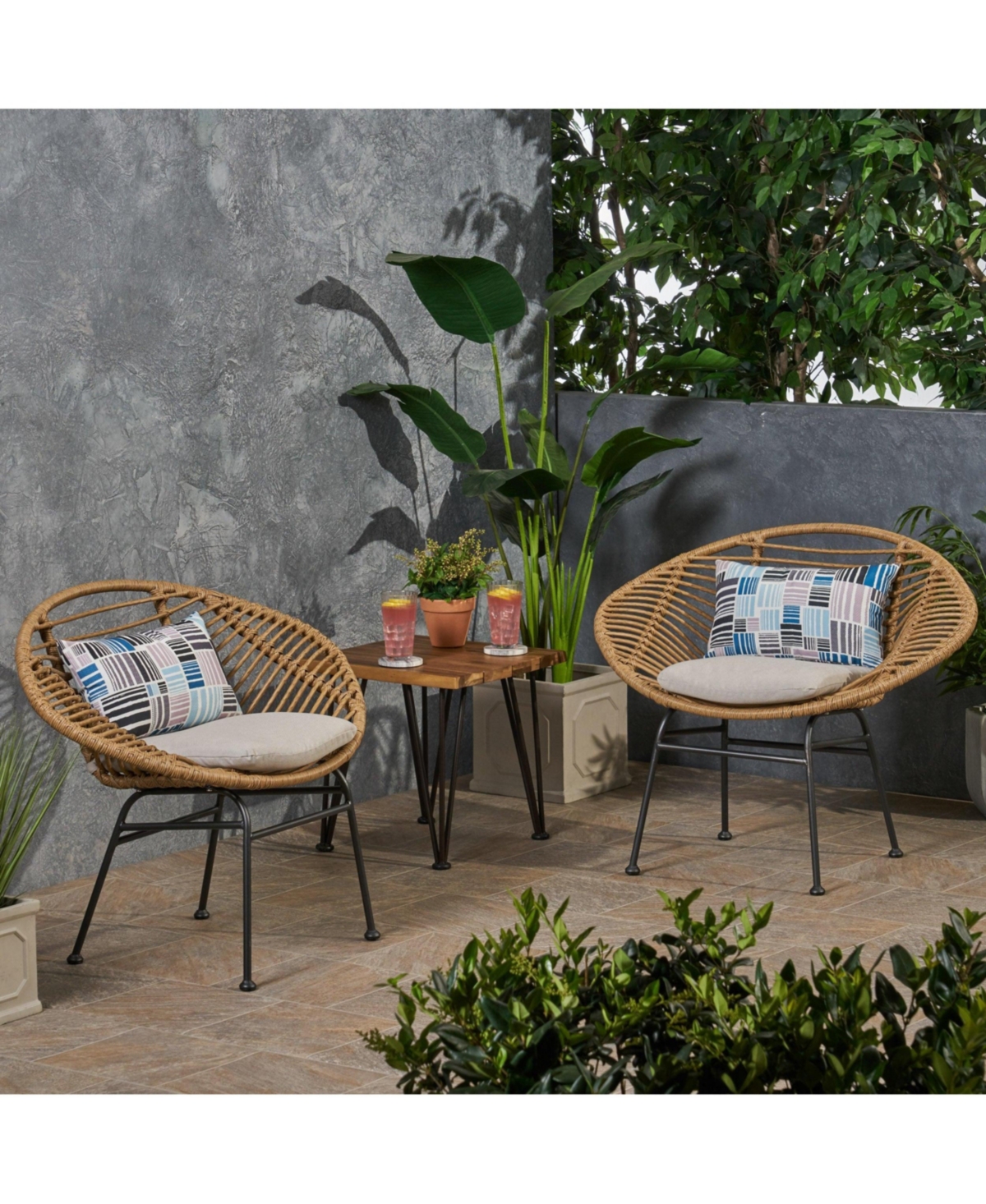 Click here for Mondawe Outdoor Patio Chairs Set of 2 with Cushion... prices