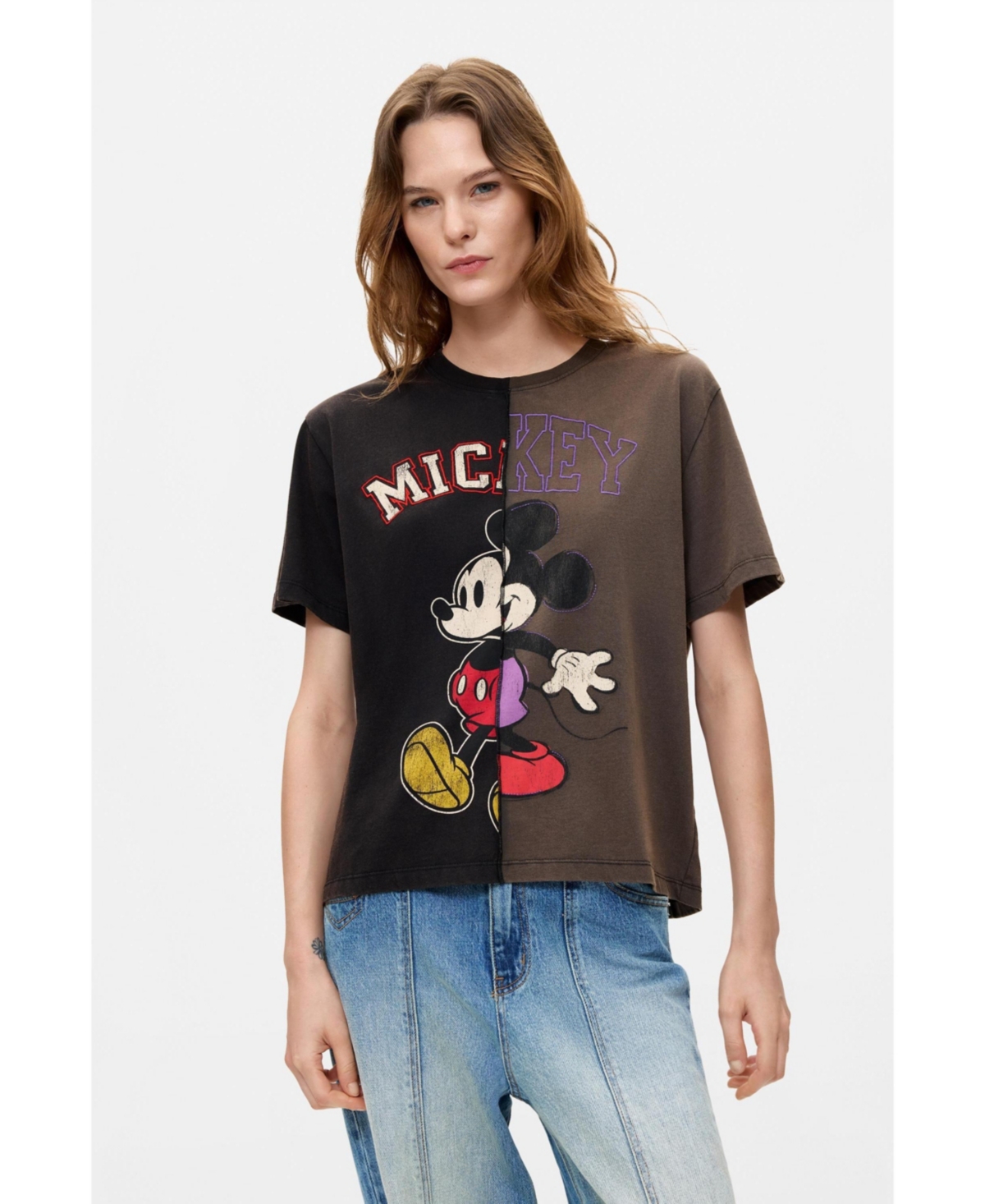 Click here for Desigual Womens Mickey Disney 100 cotton t-shirt -... prices