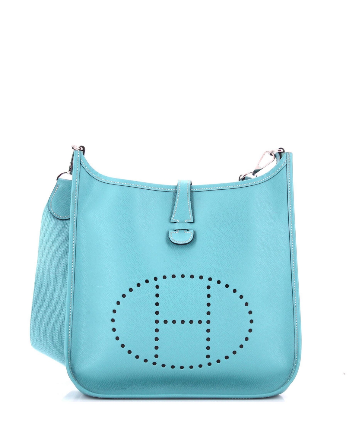Click here for Pre-Owned HERMES Pm Evelyne Bag Gen I Epsom - Blue prices