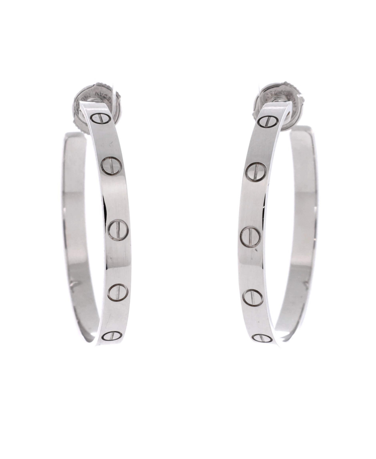 Click here for Pre-Owned Cartier Love Hoop Earrings - 18k white g... prices