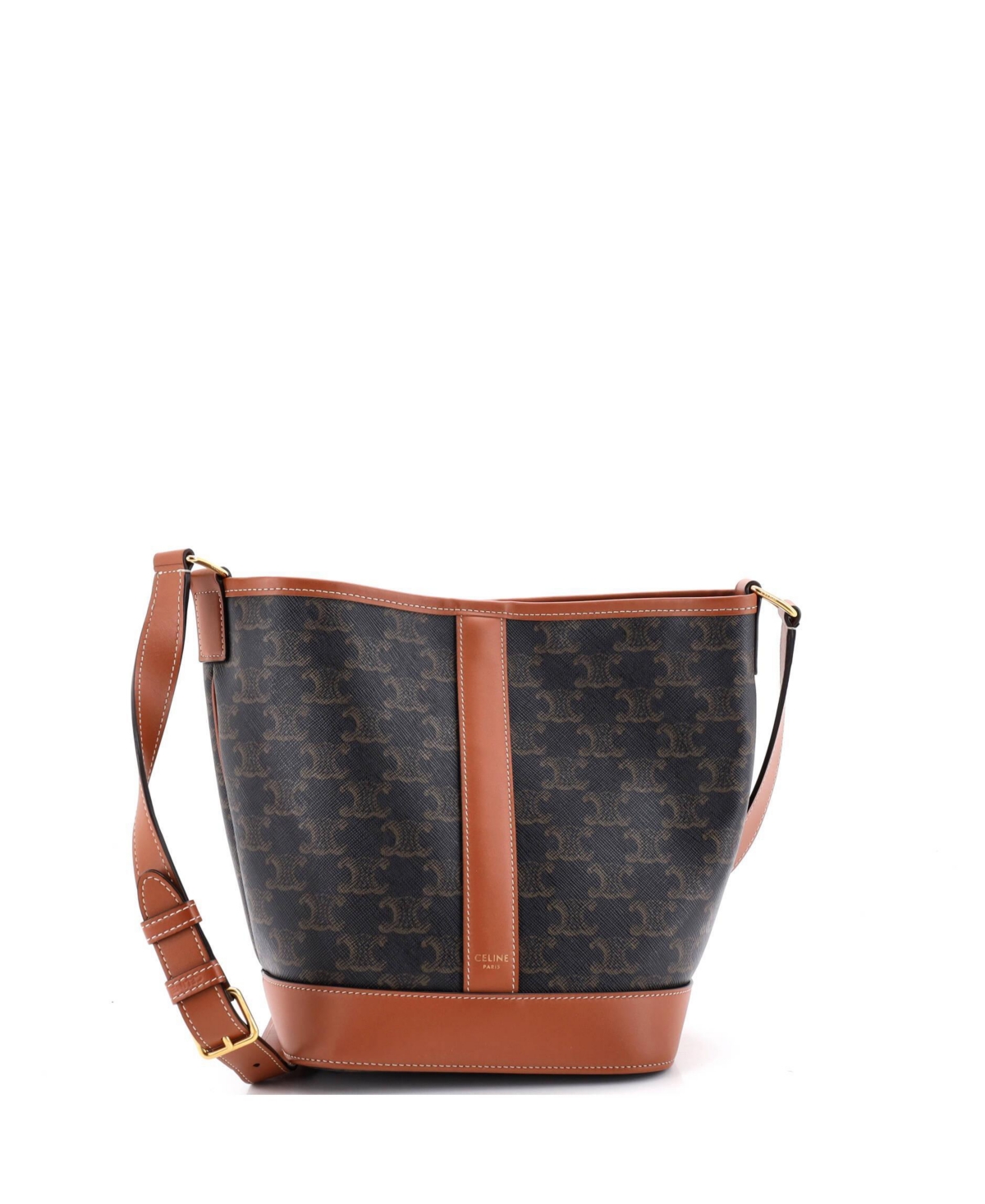 Click here for Pre-Owned Celine Small Bucket Bag Triomphe Coated... prices