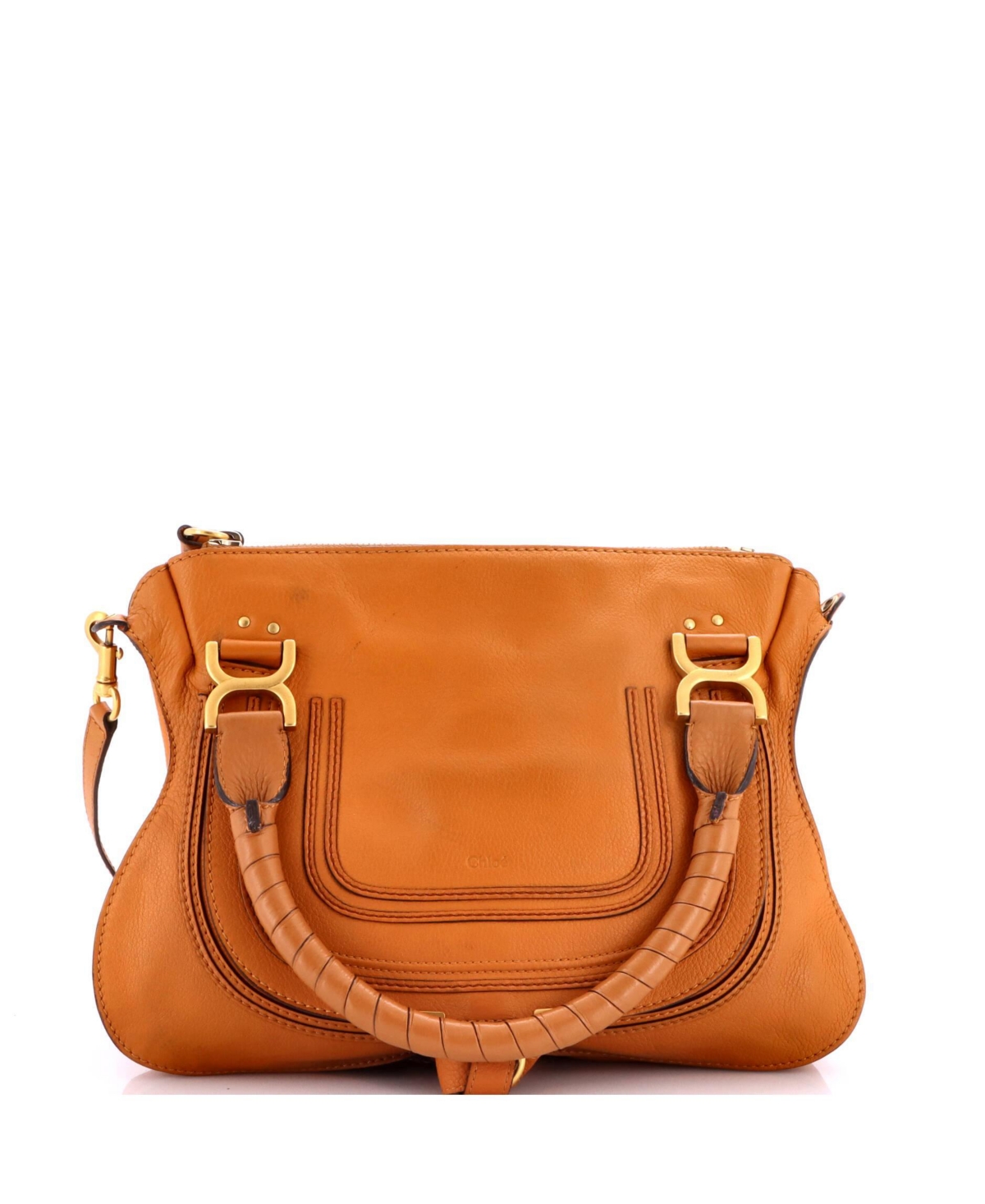 Click here for Pre-Owned Chloe Medium Marcie Satchel Leather - Or... prices