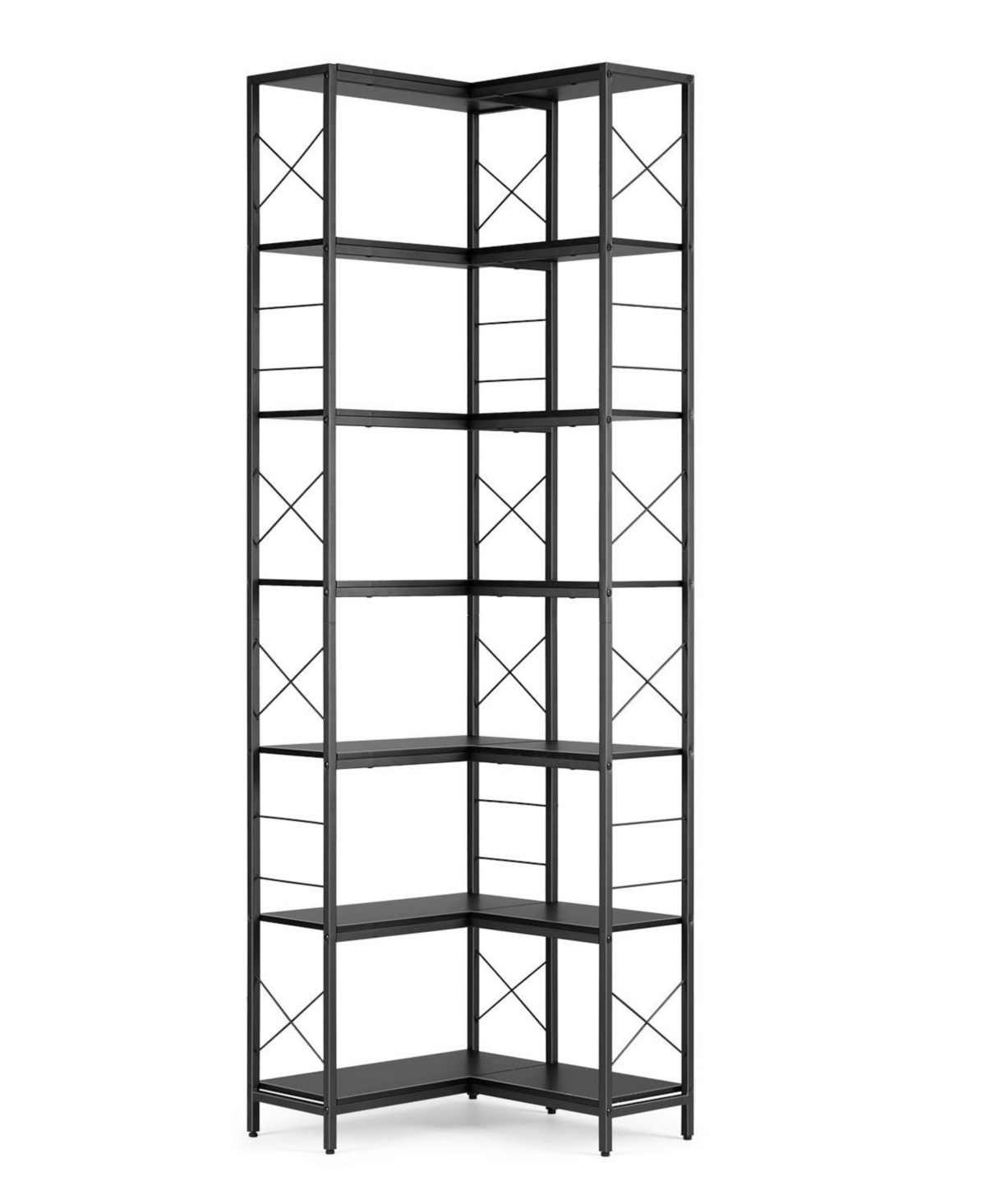 Click here for homfan 7-Tier Industrial Corner Bookshelf Freestan... prices