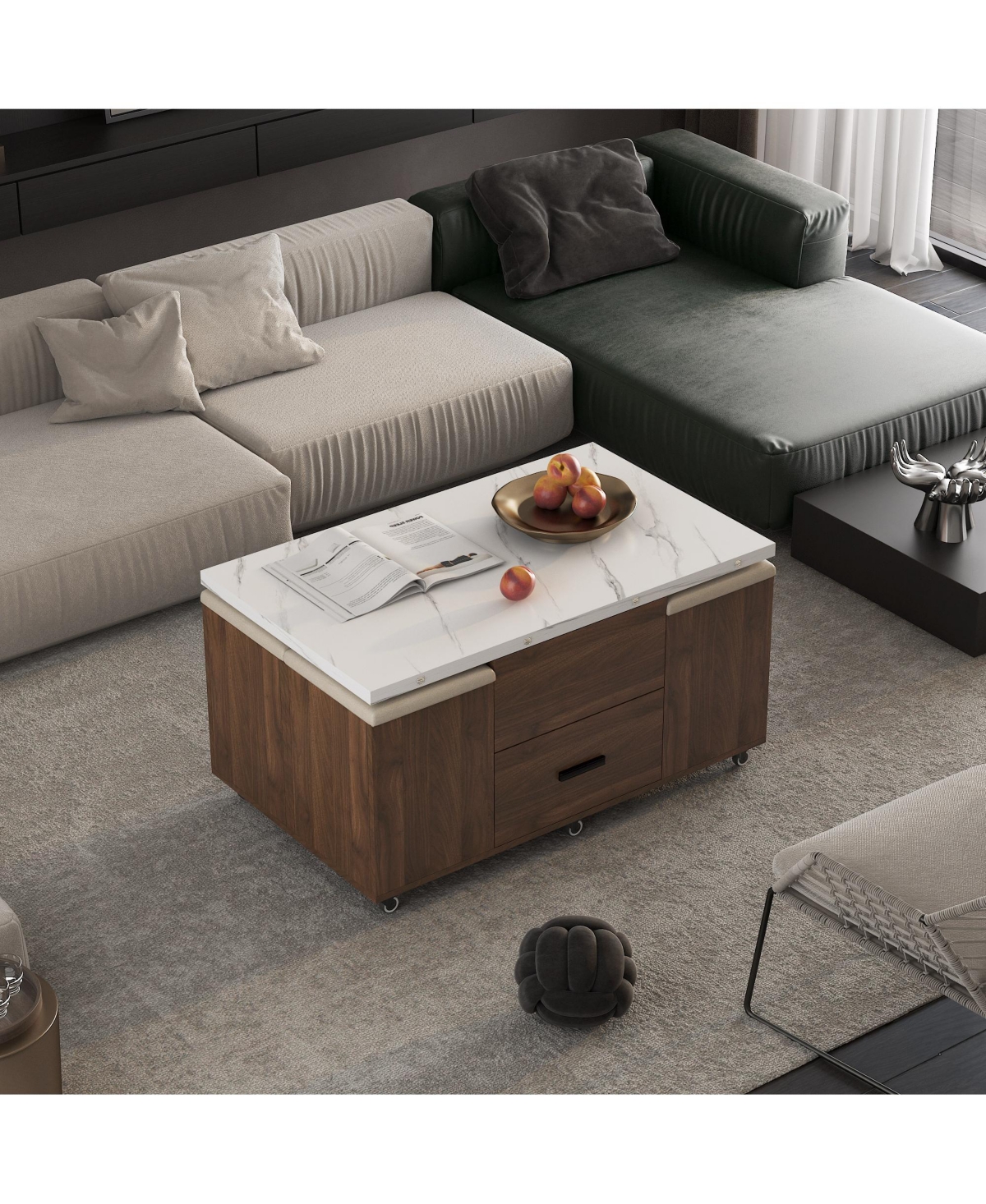 Click here for Boyel Living Modern Lift-Up Coffee Table with 2 St... prices