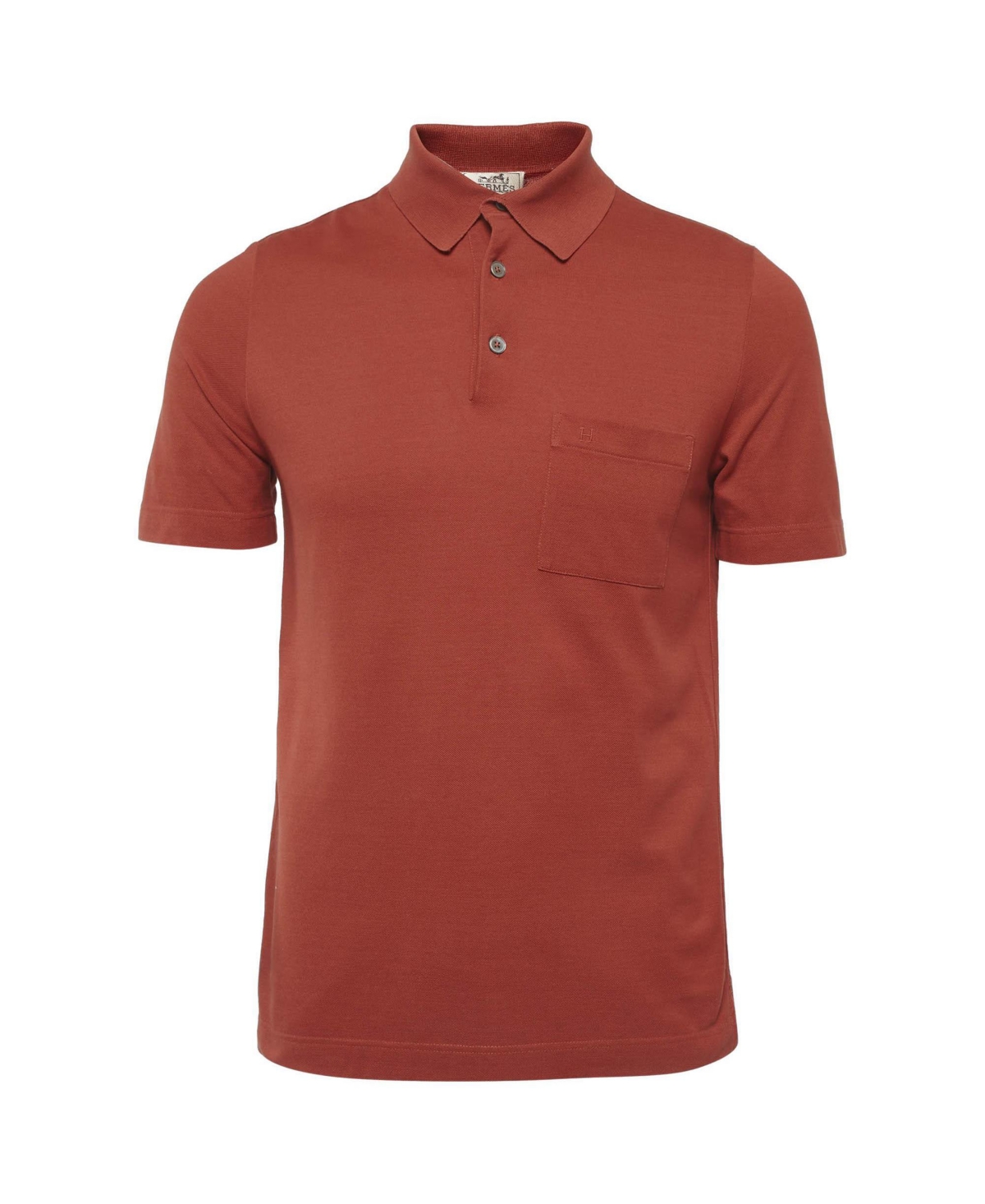 Click here for Pre-Owned Hermes Mens Burnt Pique Polo T-Shirt prices