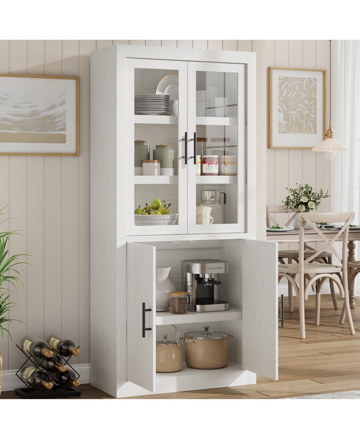 Click here for homfan 70.45 Tall Farmhouse Kitchen Pantry Cabinet... prices
