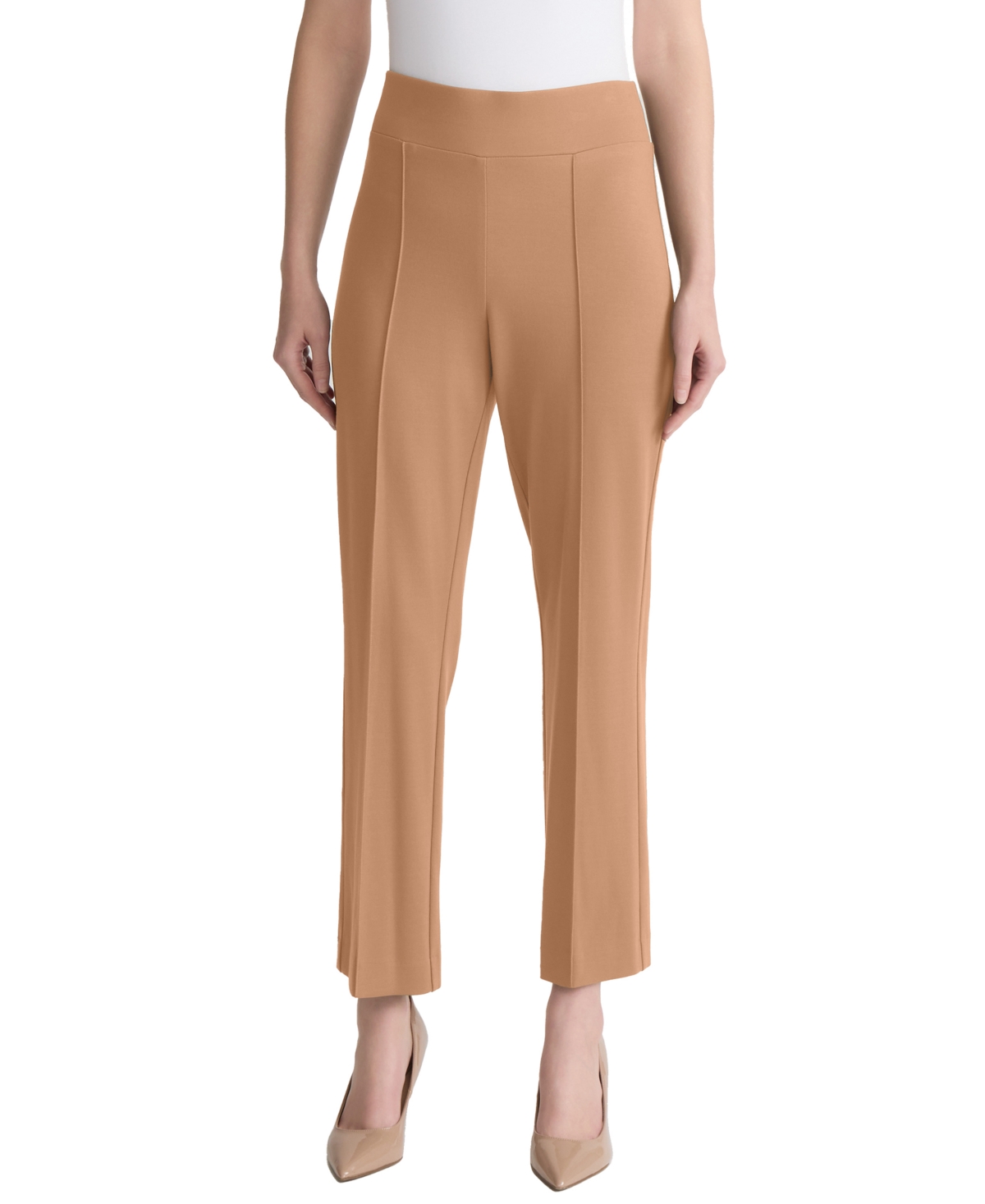 Click here for Jones New York Womens Pintuck Trousers - Caramel prices