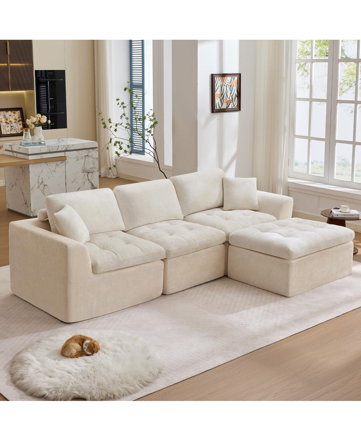 Click here for Streamdale Furniture 110 Cloud L-Shape Modular Sec... prices