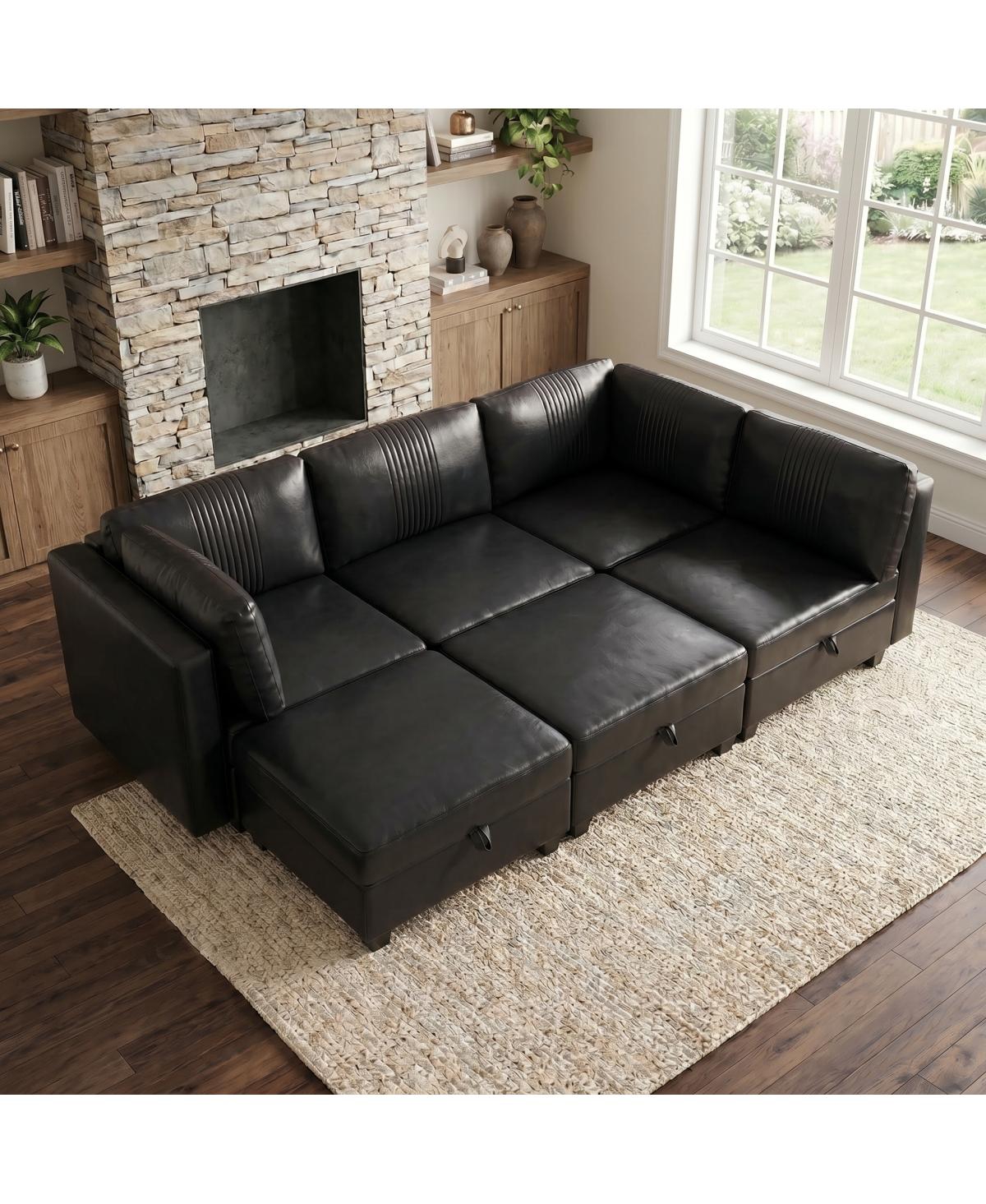 Click here for Streamdale Furniture Flexible 6-Seat Modular Pu So... prices