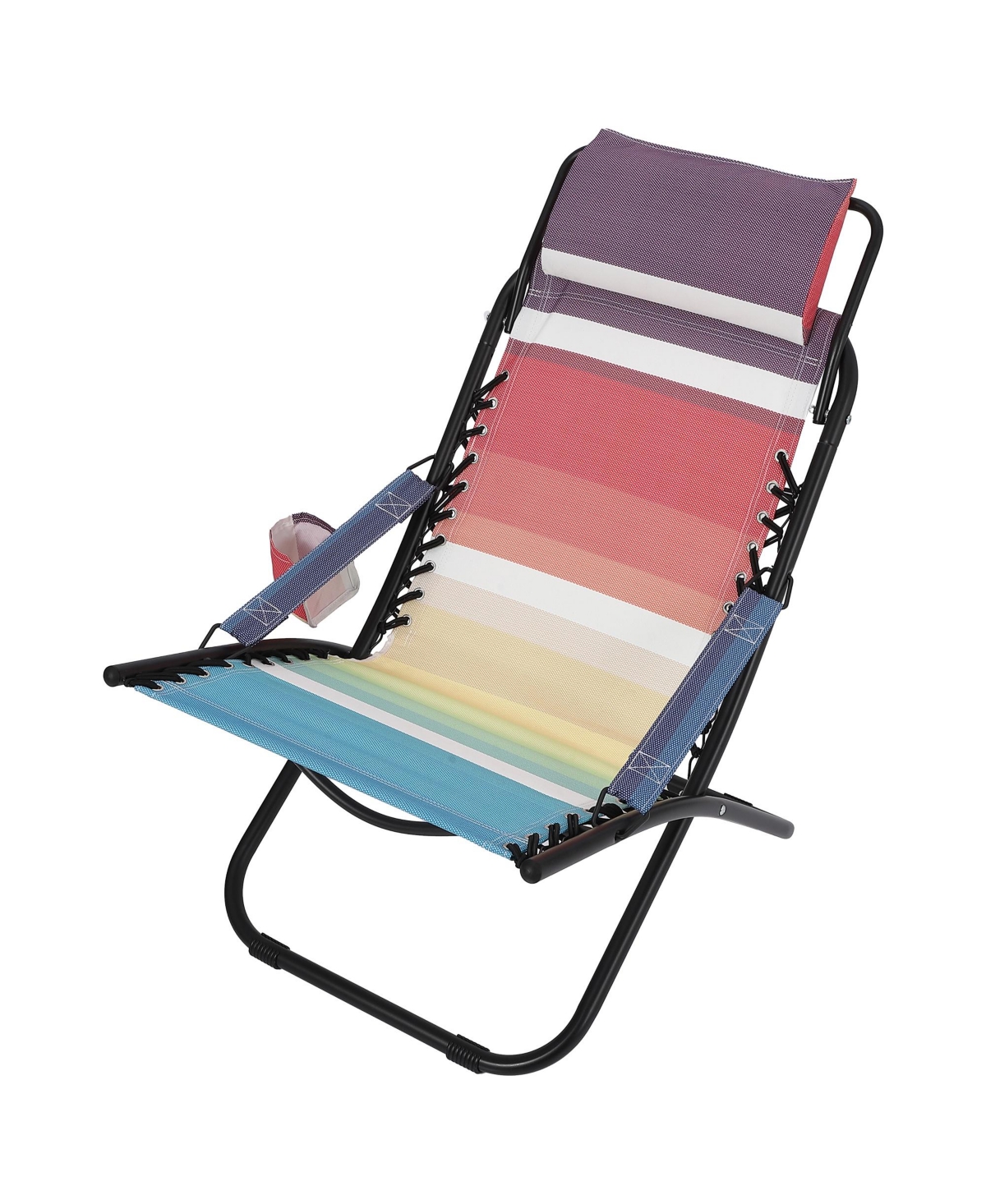 Click here for homfan Folding Beach Chair with Headrest  Adjustab... prices