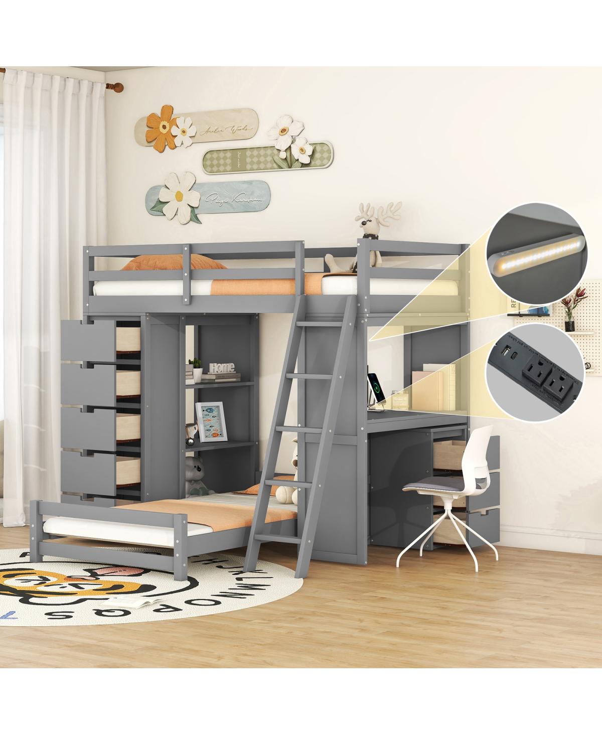 Click here for Streamdale Furniture Twin over Twin Bunk Bed with... prices