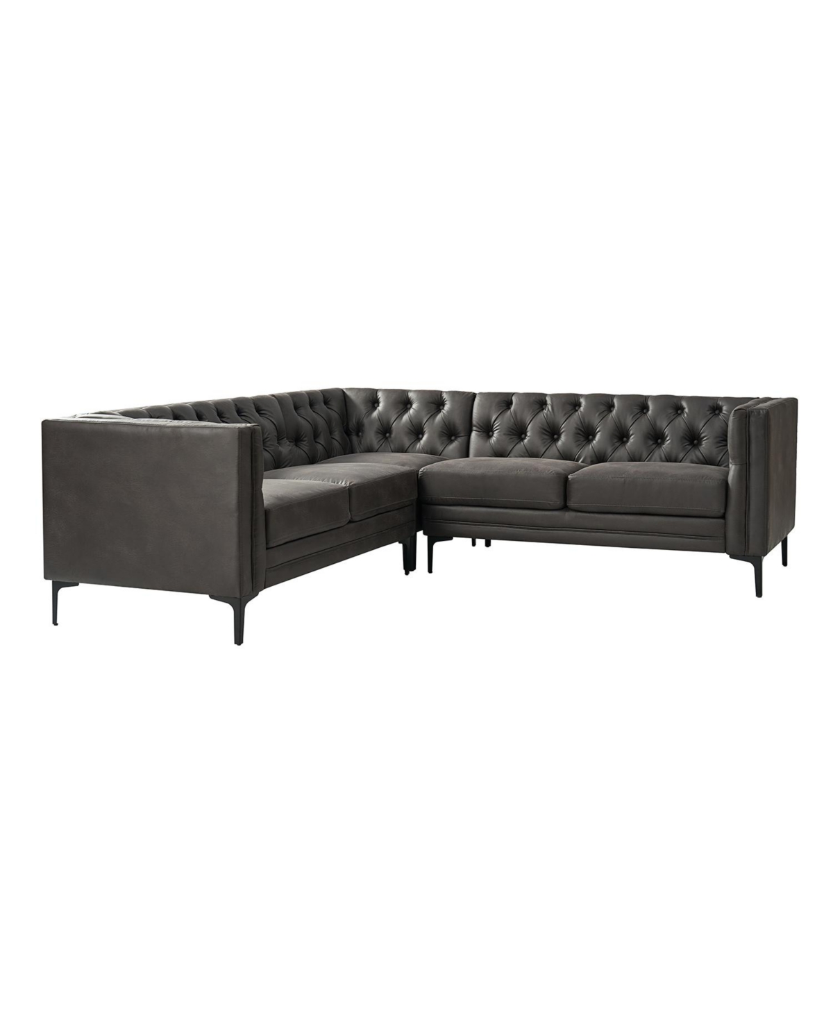 Click here for Hulala Home Moira Transitional Genuine Leather Cor... prices