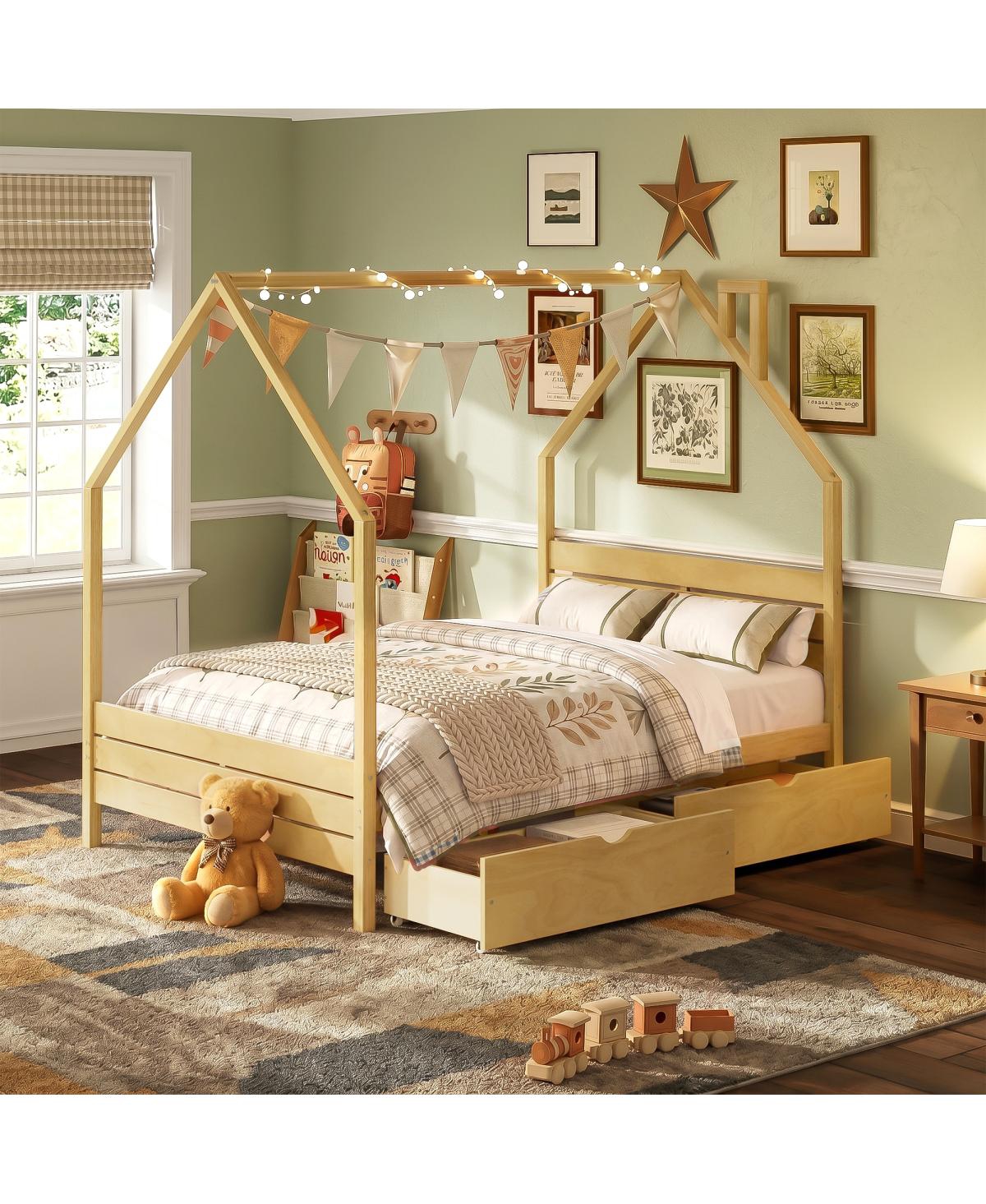 Click here for Streamdale Furniture Full House Bed Frame with 2 S... prices