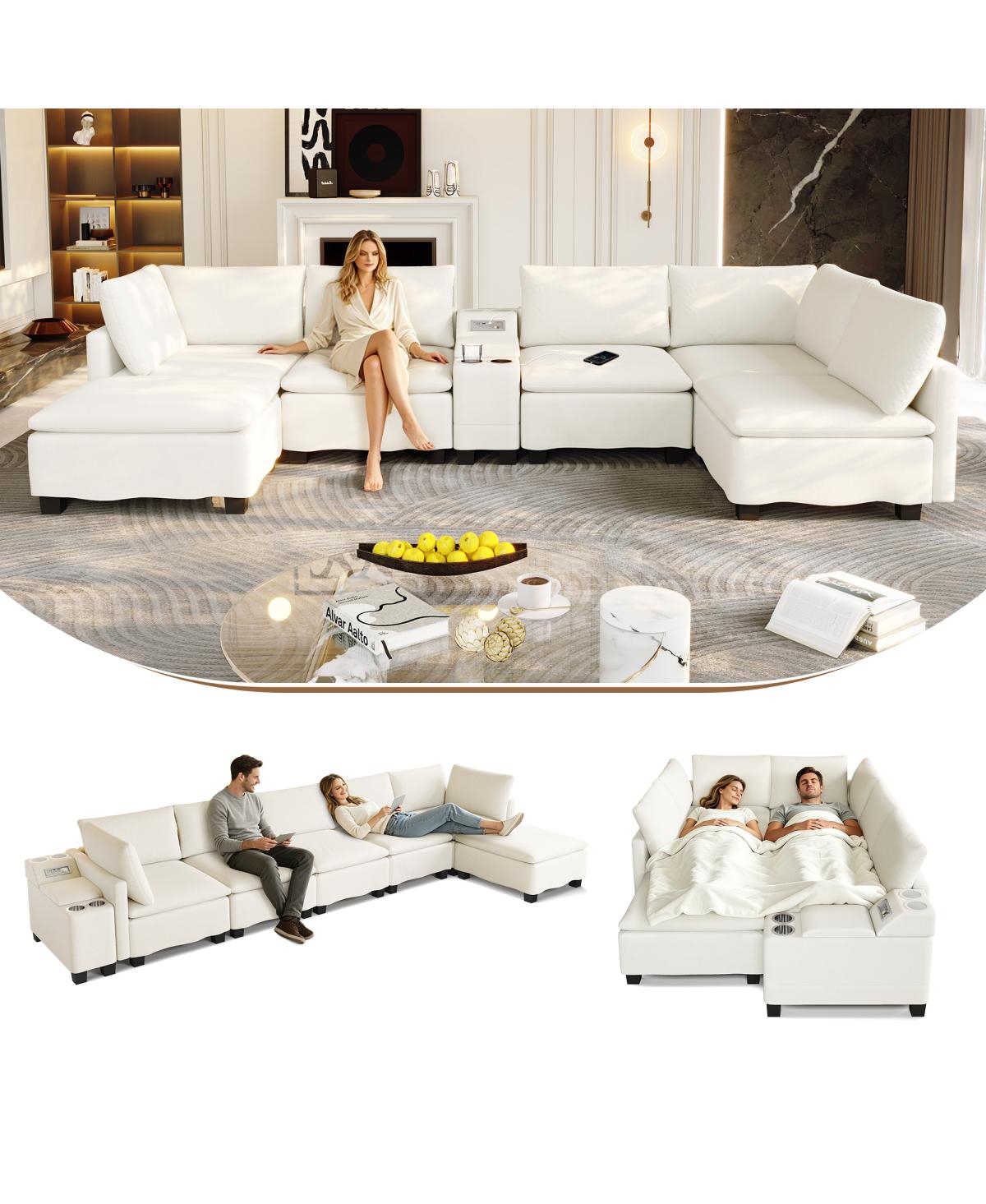 Click here for Streamdale Furniture 121.2 Modular U-Shaped Cloud... prices