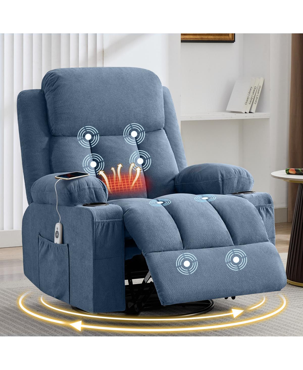 Click here for Streamdale Furniture Swivel Rocker Recliner with M... prices