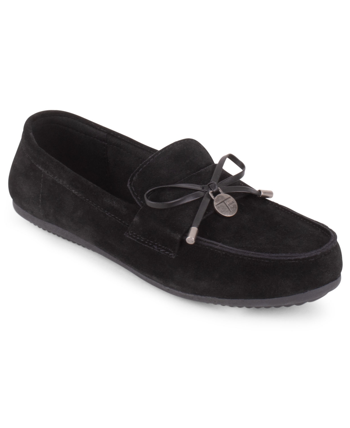Click here for Tahari Womens Bergdorf Suede Slip-On Loafers - Bla... prices