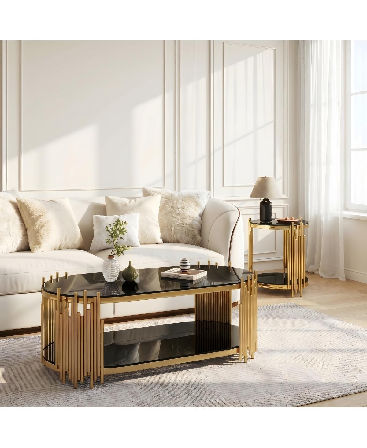 Click here for Streamdale Furniture Modern Luxury 2-Piece Glass N... prices