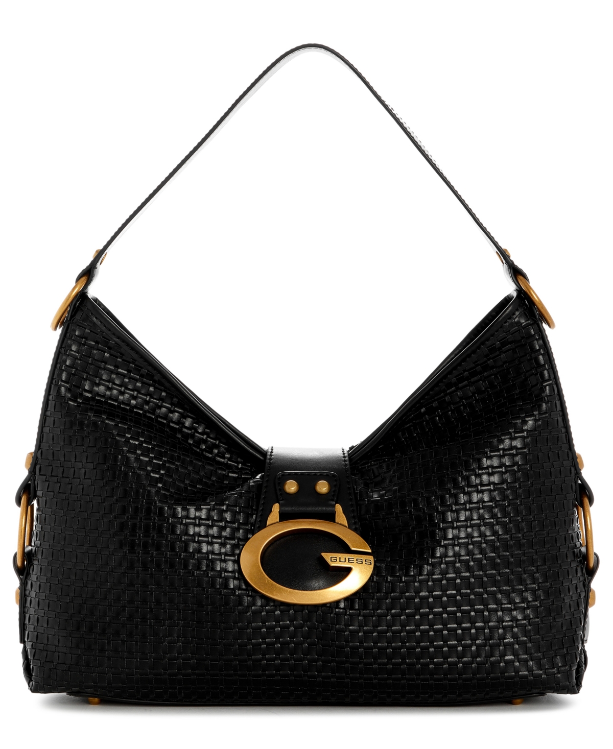Click here for Guess Camden Large Shoulder Handbag - Black prices