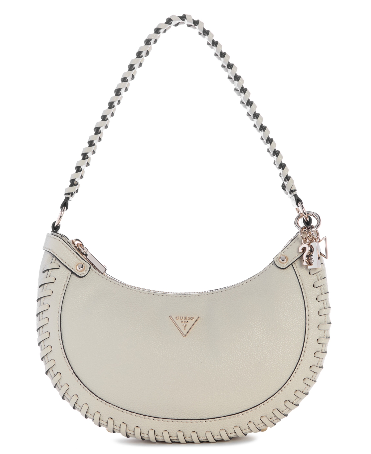 Click here for Guess Petra Small Hobo Shoulder Handbag - Bone prices