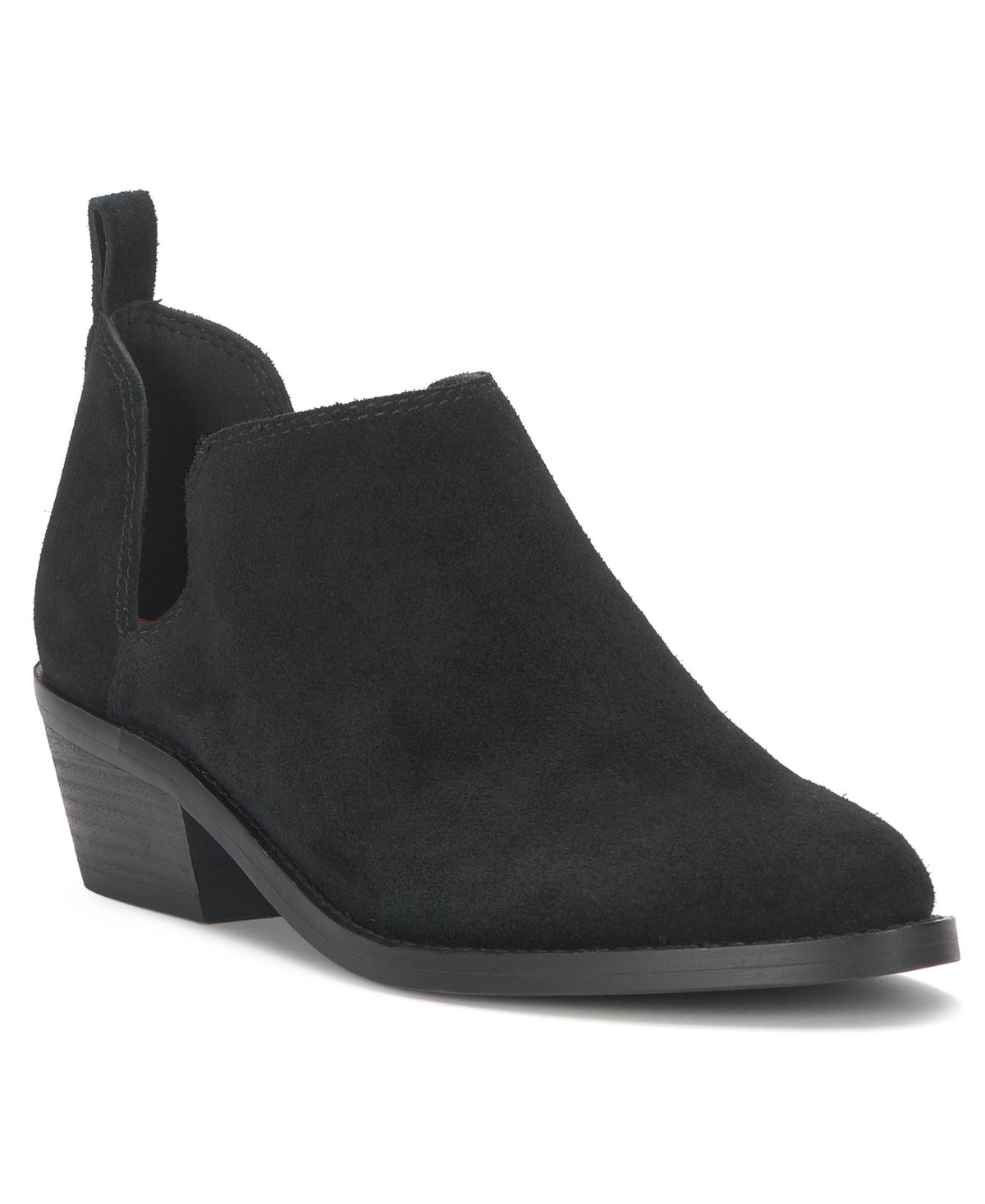 Click here for Lucky Brand Fayth Ankle Booties - Black Oiled Sued... prices