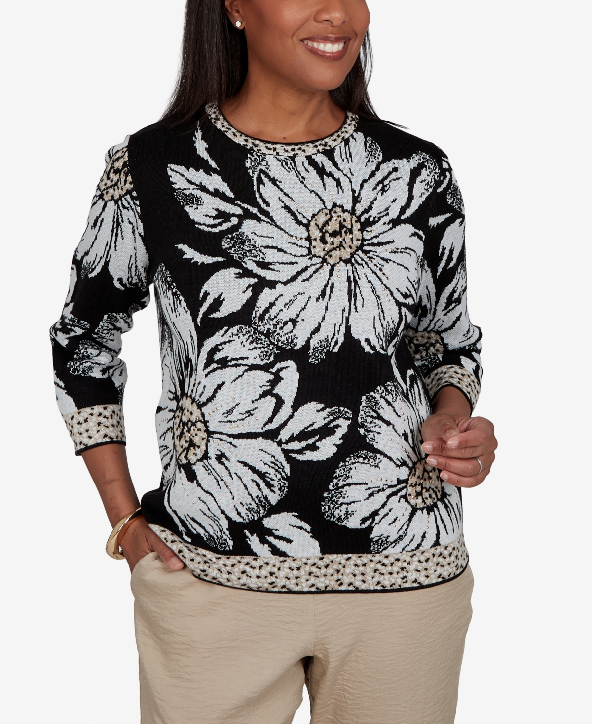 Click here for Alfred Dunner Womens Travel Advisory Dramatic Ink... prices